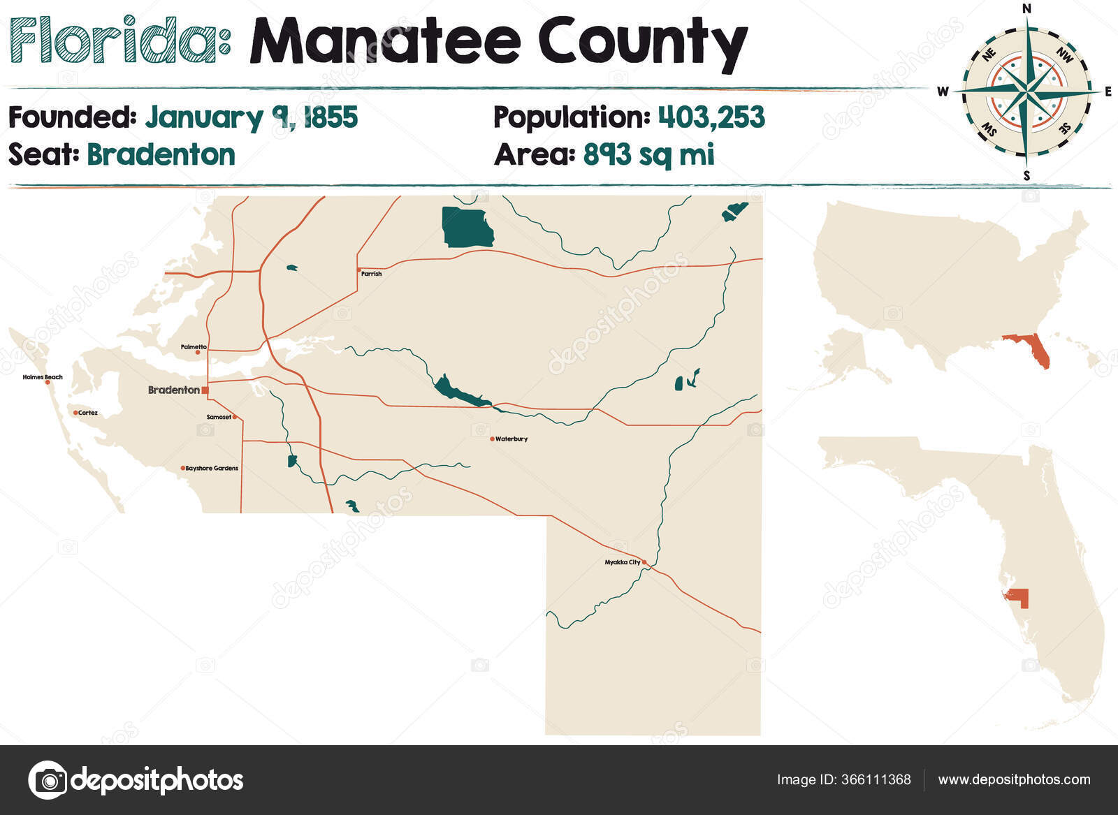 Mapa De Manatíes De Florida