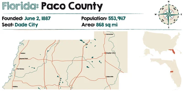 Mapa Grande Detallado Del Condado Sarasota Florida Estados Unidos ...