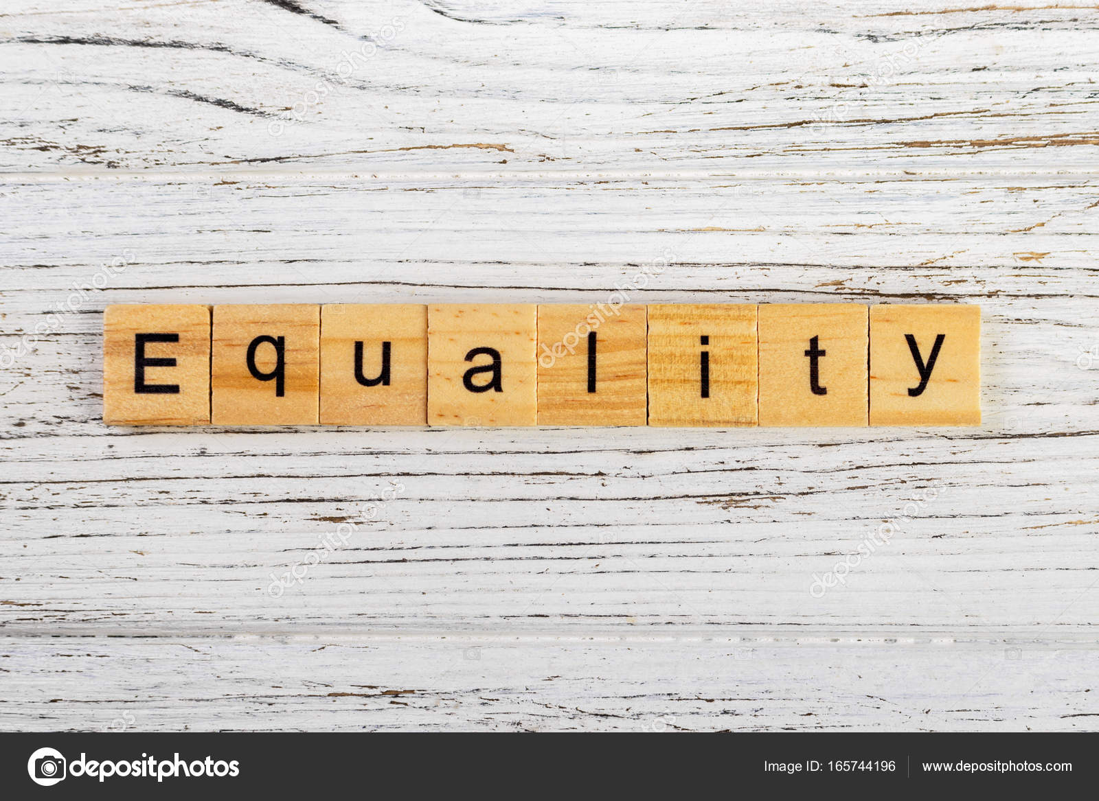 EQUALITY word made with wooden blocks concept — Stock Photo ...