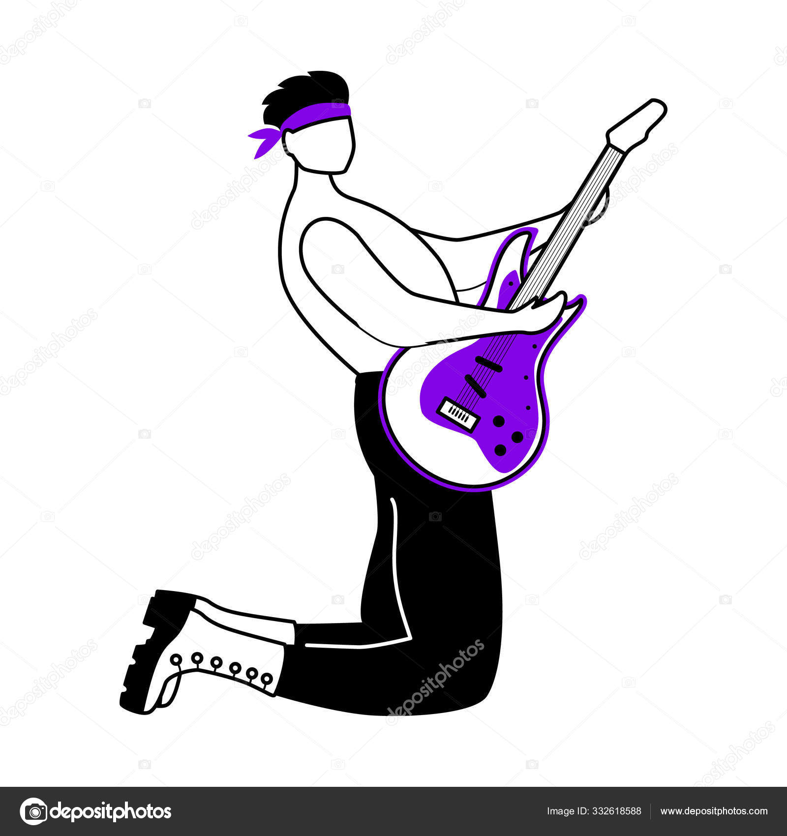 Rock Guitarist Drawing