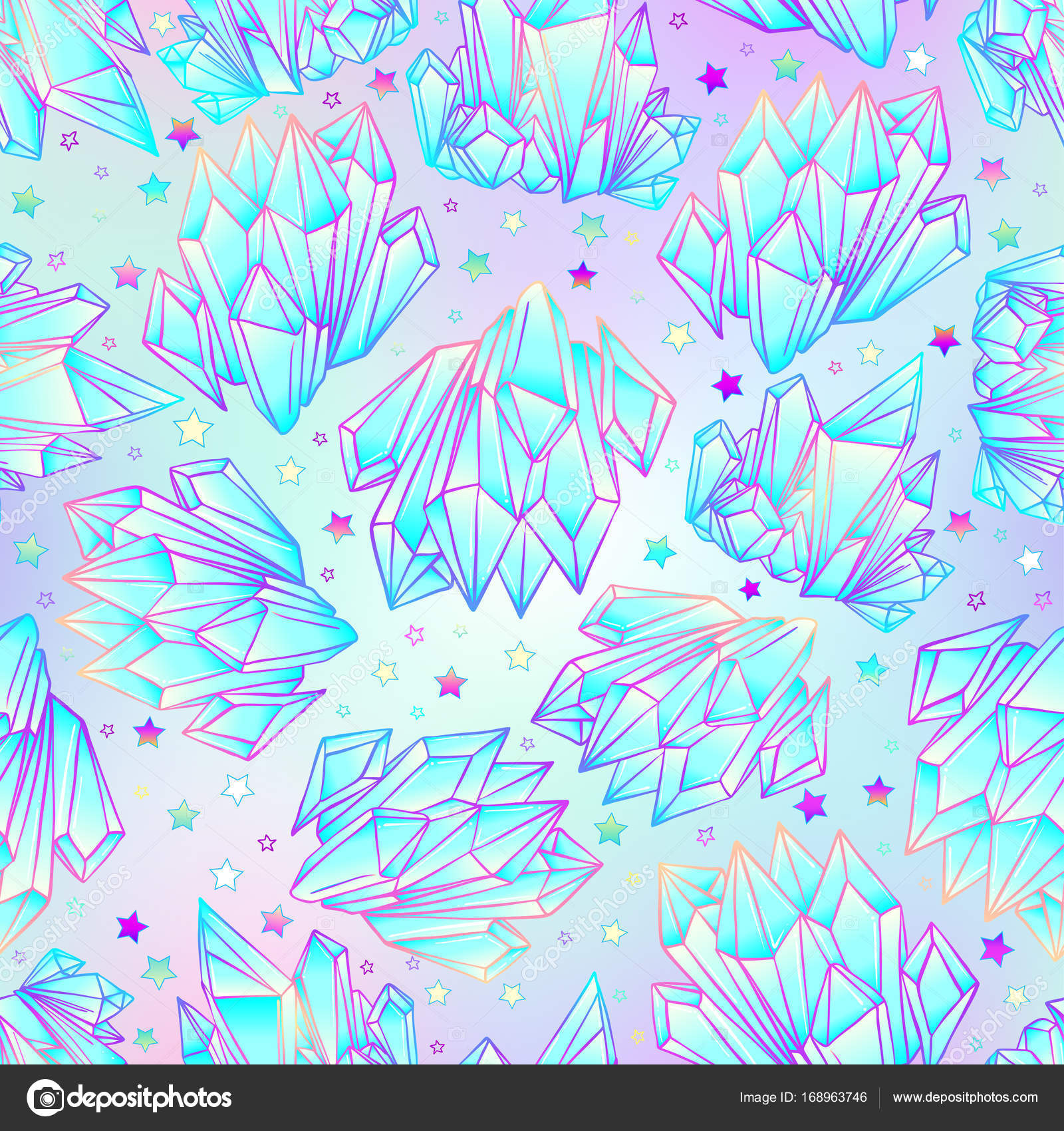 Crystal gem seamless pattern ⬇ Vector Image by © vgorbash | Vector ...