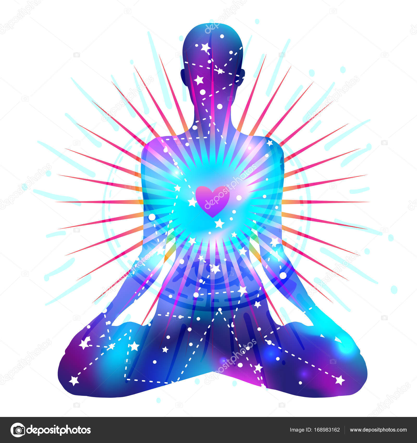 Human silhouette meditating Stock Vector Image by ©vgorbash #168983162