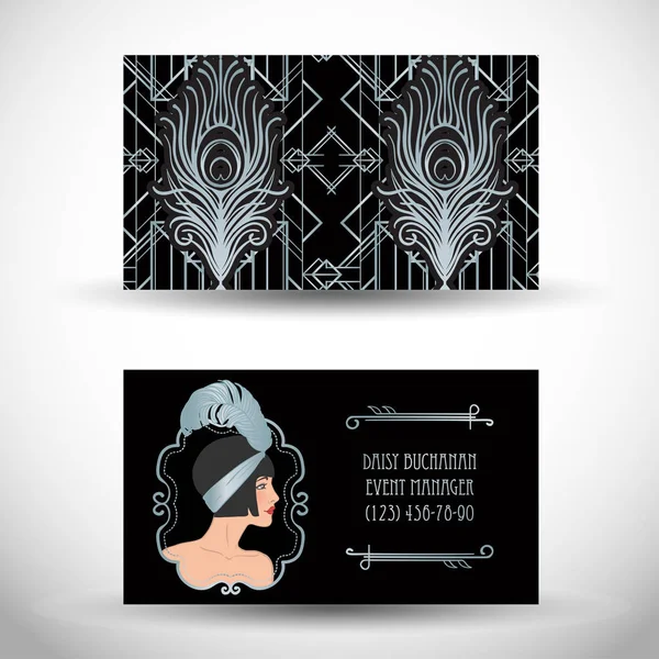 Tarjetas art deco imágenes de stock de arte vectorial | Depositphotos