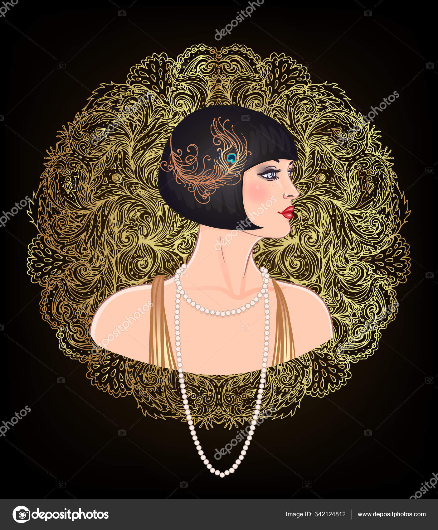 Flapper Girl Art Deco