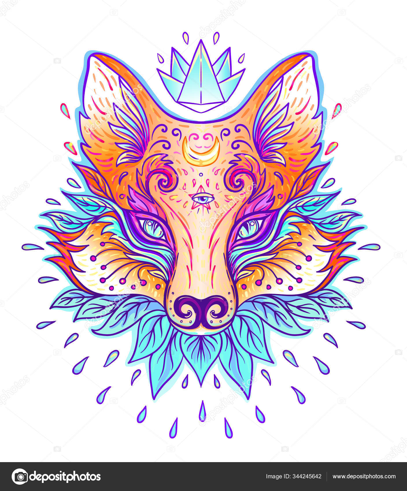 Tribal Fox Face