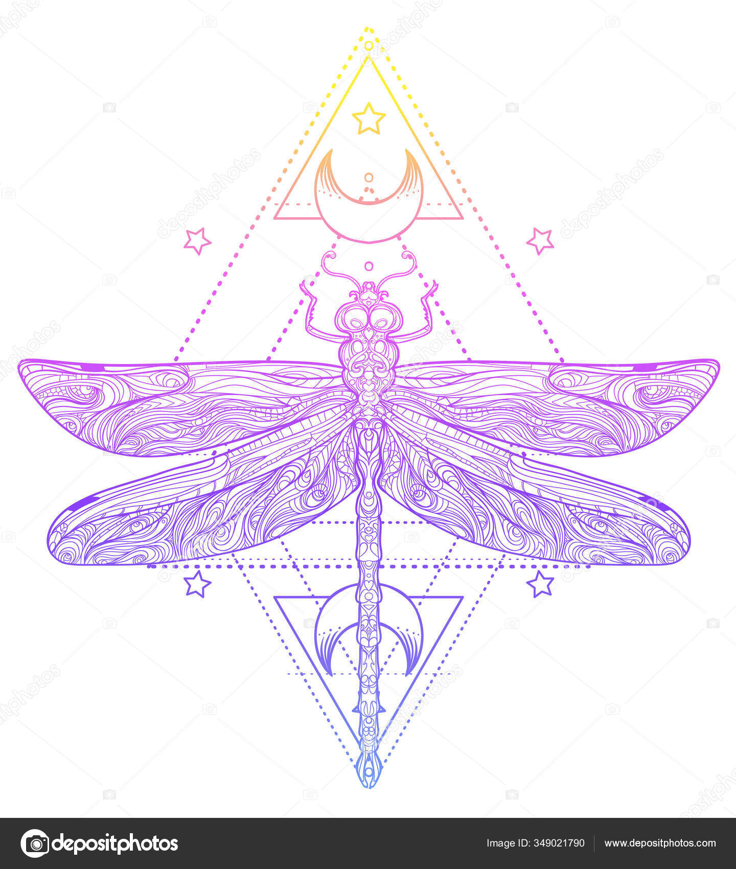 Dragonfly Abstract Tattoo