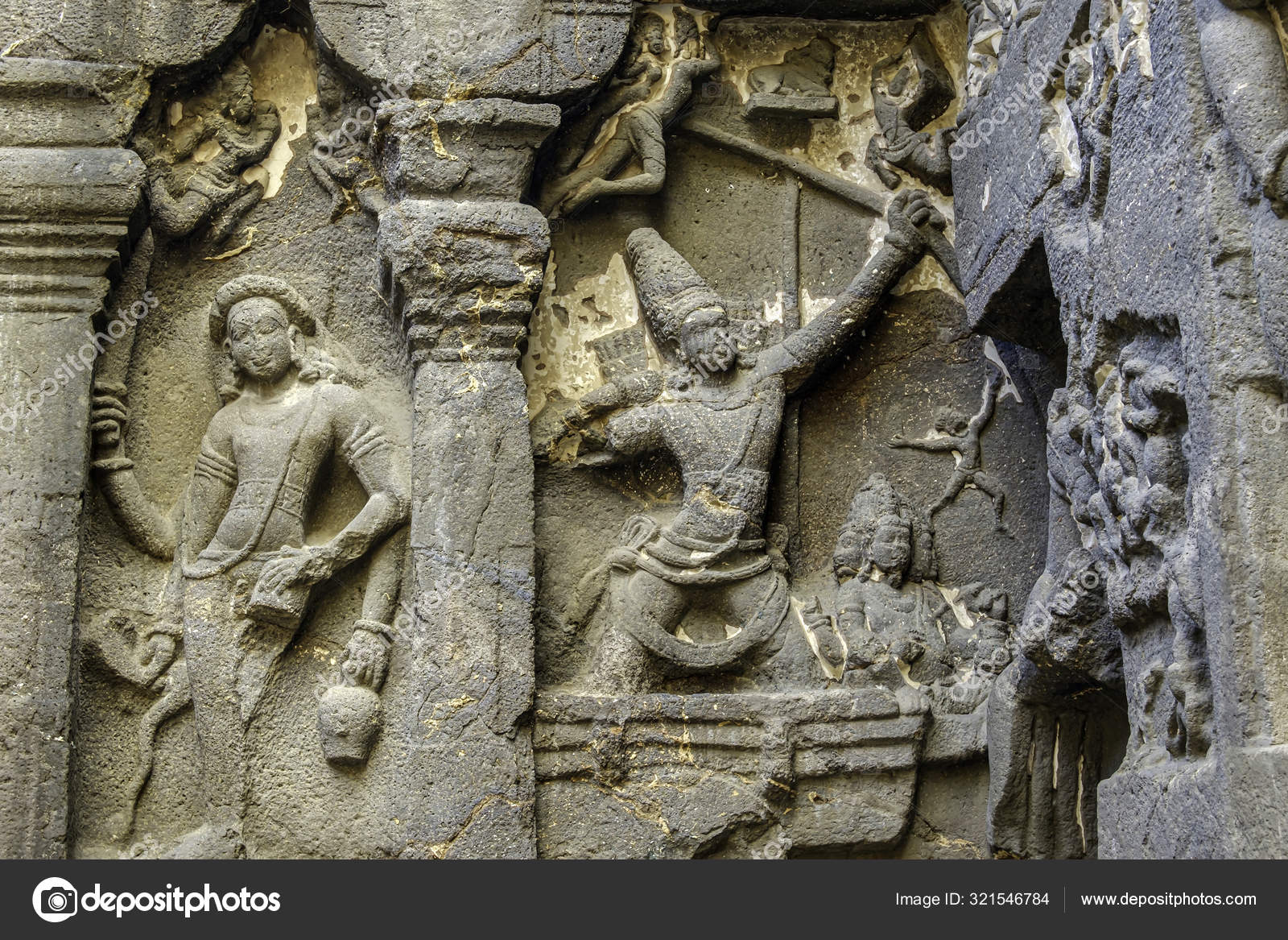 Rock Cut Ellora Caves Complex Aurangabad India — Stock Photo © dihuk ...