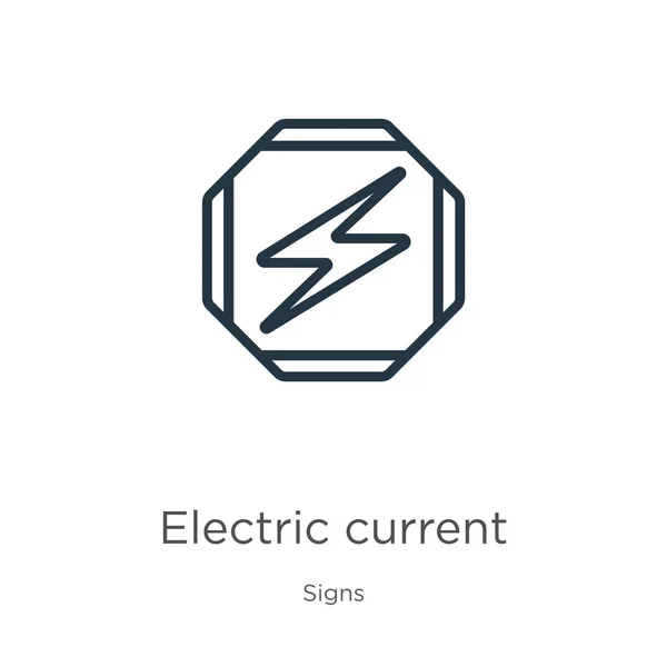 Electric current icon vector. Trendy flat electric current icon from ...