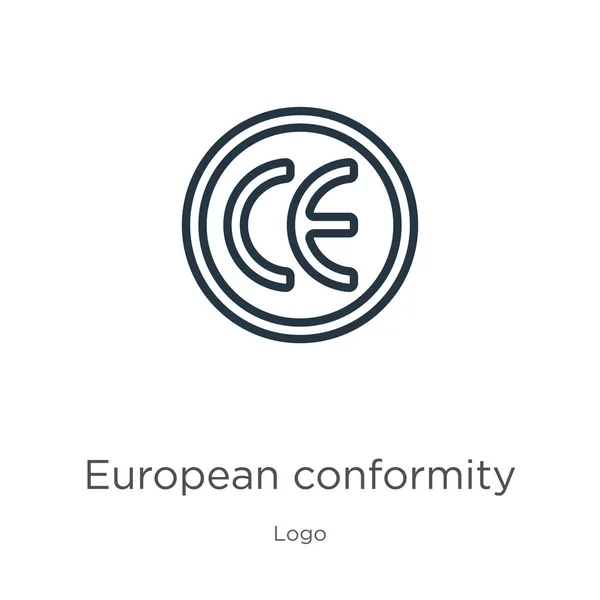 European conformity icon vector. Trendy flat european conformity icon ...