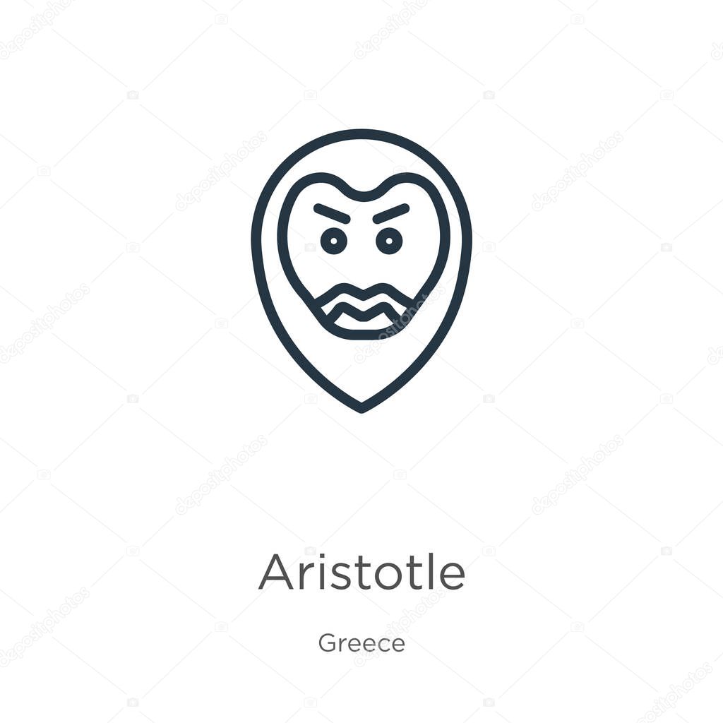 Icono Aristóteles. Icono de contorno de aristóteles lineal delgado ...