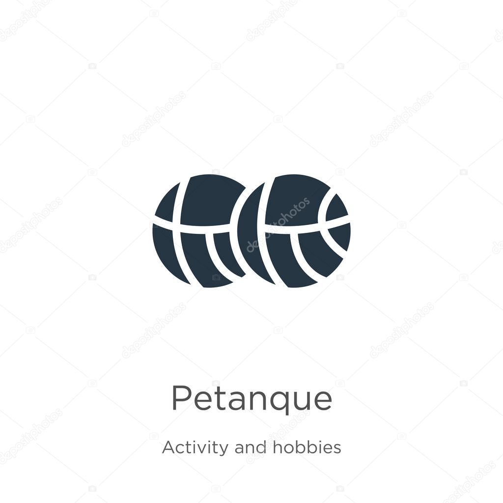 Petanque icono vector. Icono moderno de petanca plana de la colección ...