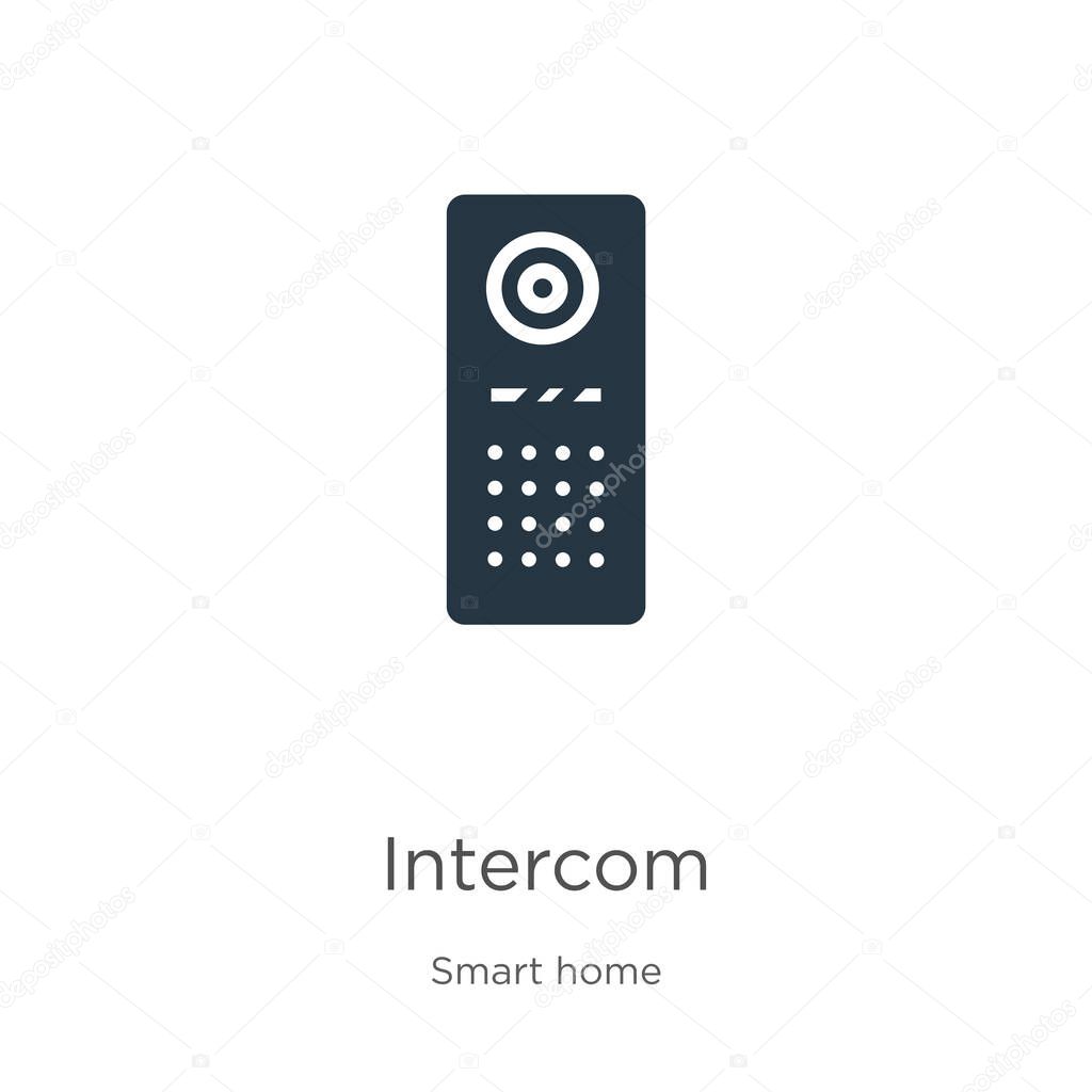 vector de iconos intercom. Cómodo icono de interfono plano de elegante ...