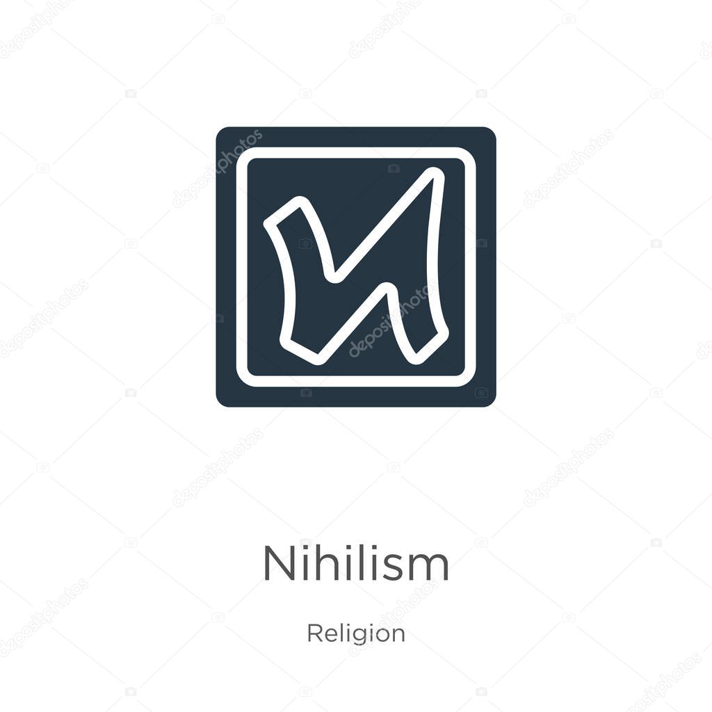 Nihilismo vector icono. Icono de nihilismo plano de moda de la ...