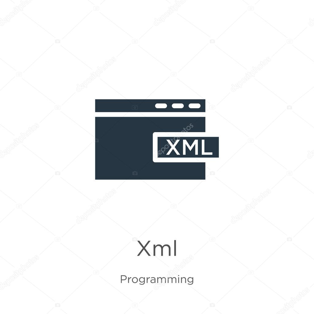vector de iconos Xml. Icono de xml plano de tendencia de la colección ...