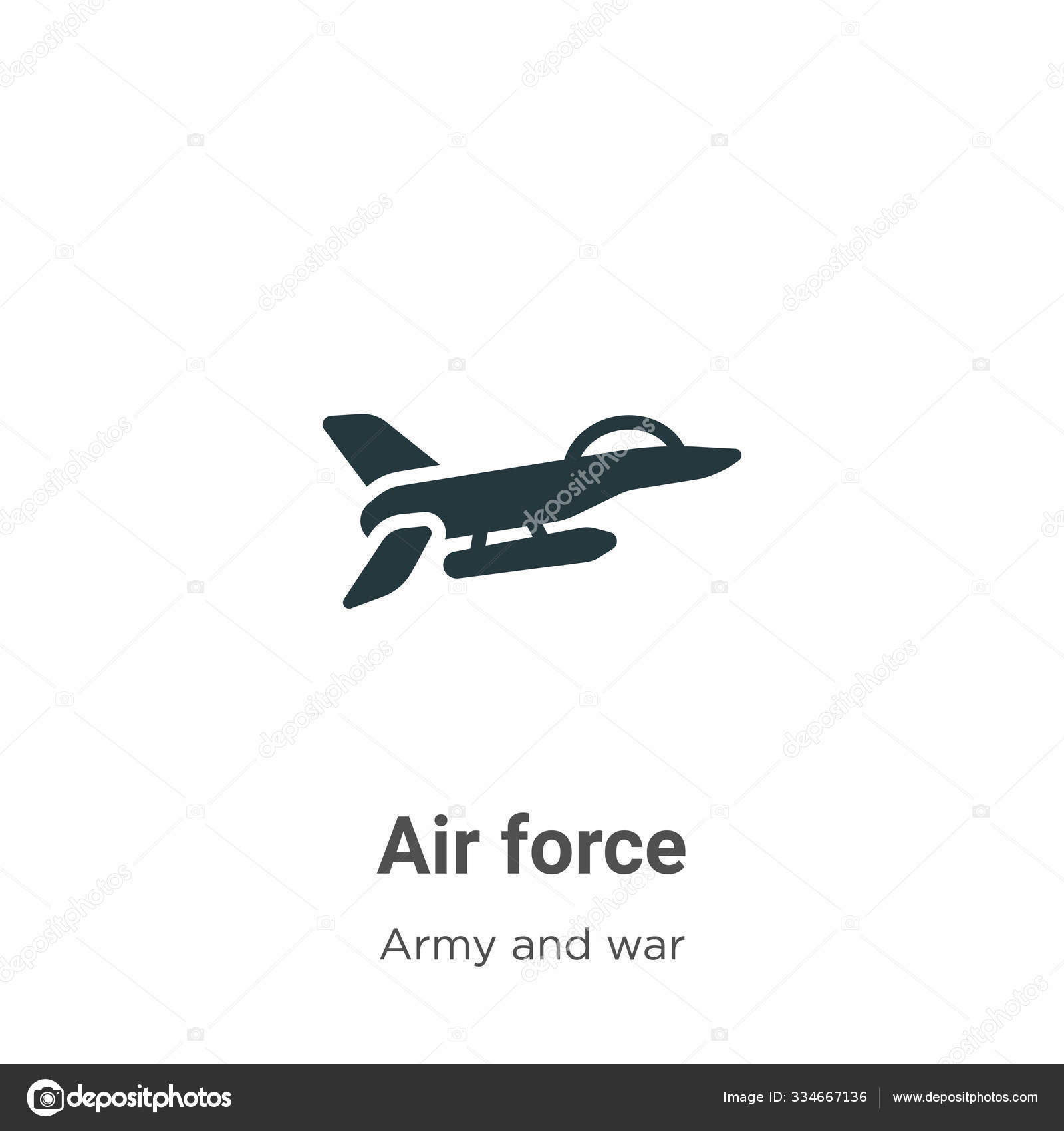 Air Force Vector Icon White Background Flat Vector Air Force Stock ...