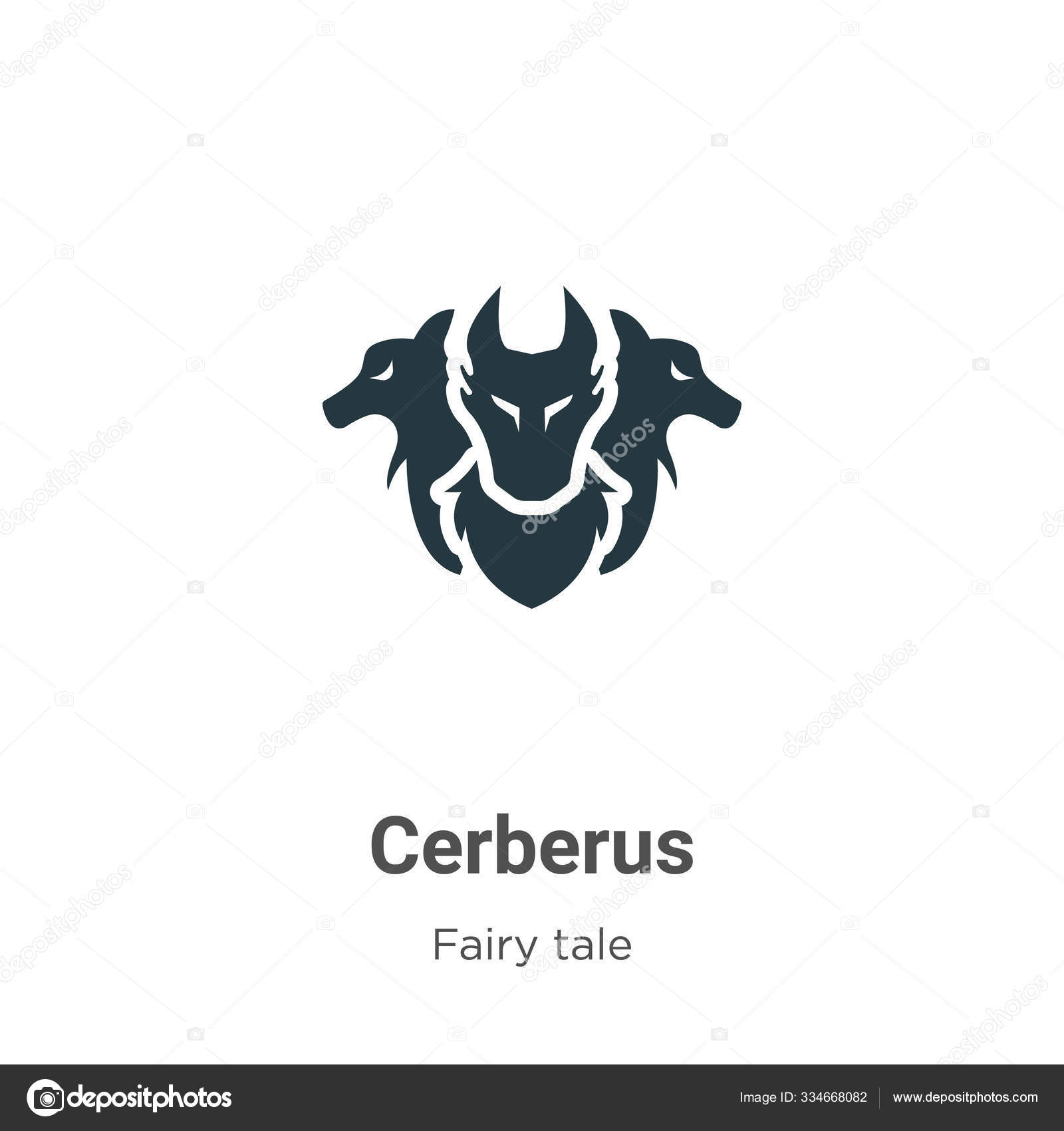 Cerberus Vector Icon White Background Flat Vector Cerberus Icon Symbol ...