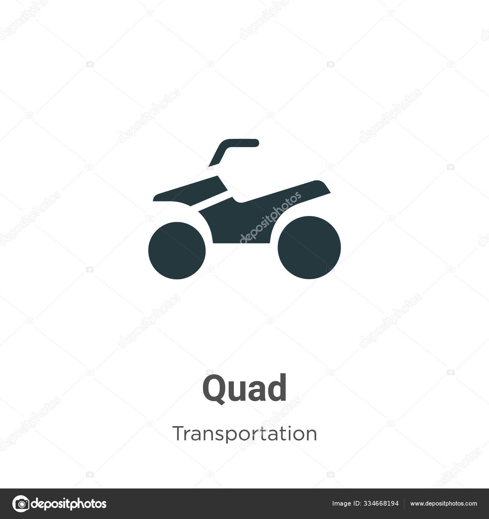 Quad Vector Icon White Background Flat Vector Quad Icon Symbol Stock ...