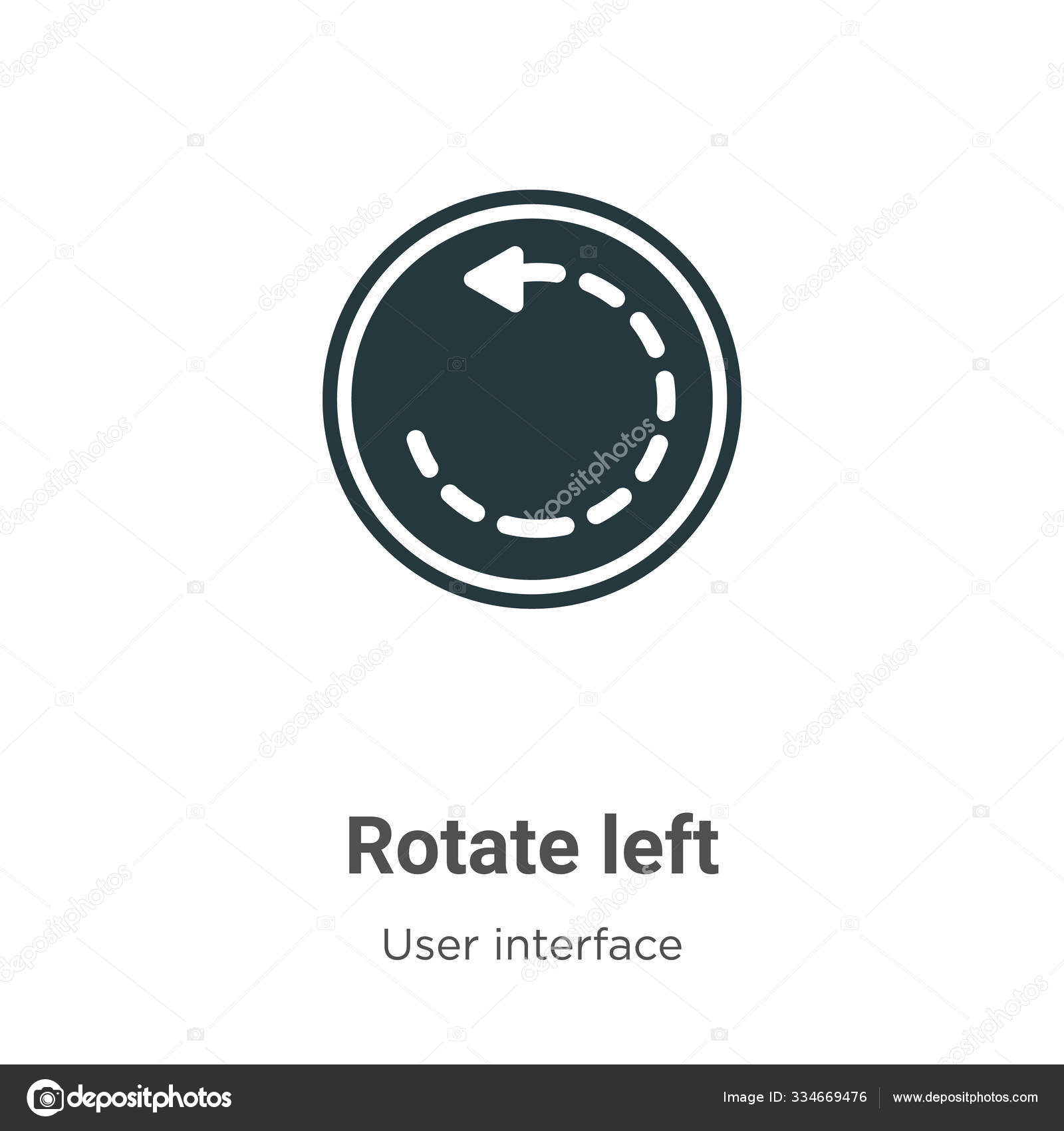 Rotar Icono Vectorial Izquierdo Sobre Fondo Blanco Vector Plano Rota ...