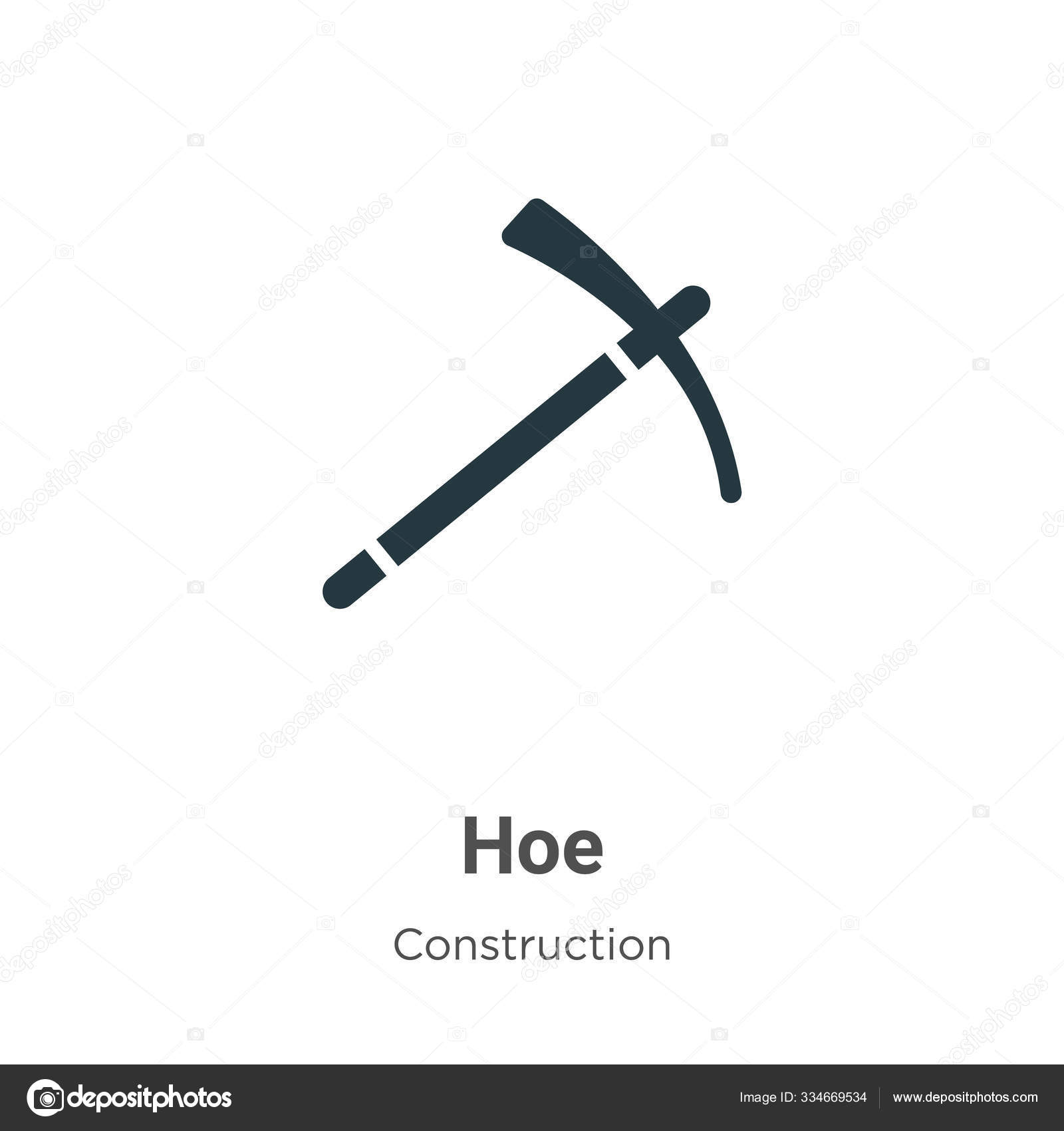 Hoe Vector Icon White Background Flat Vector Hoe Icon Symbol Stock ...