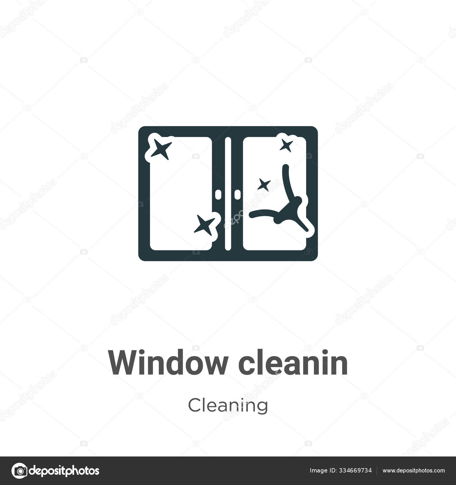 Window Cleanin Vector Icon White Background Flat Vector Window Cleanin ...