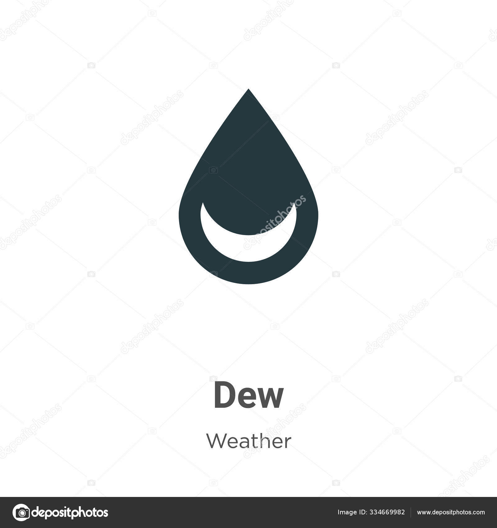 Dew Vector Icon White Background Flat Vector Dew Icon Symbol Stock ...