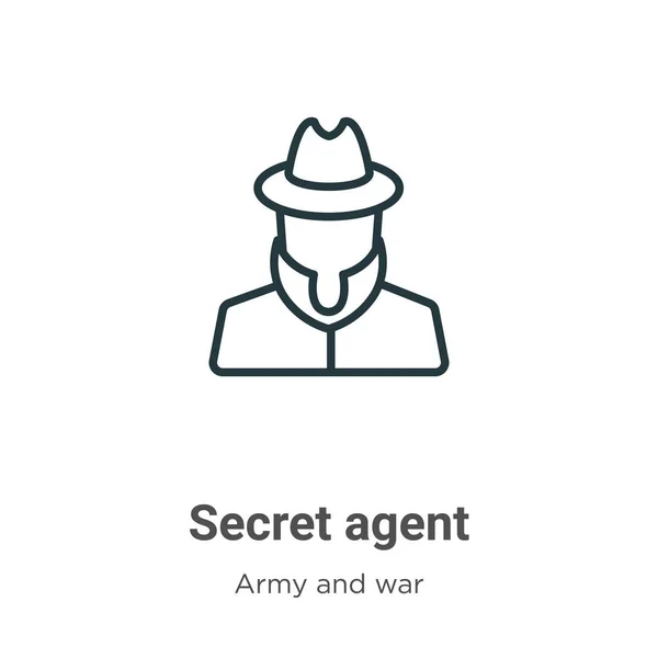 Secret Agent Vector Icon White Background Flat Vector Secret Agent ...