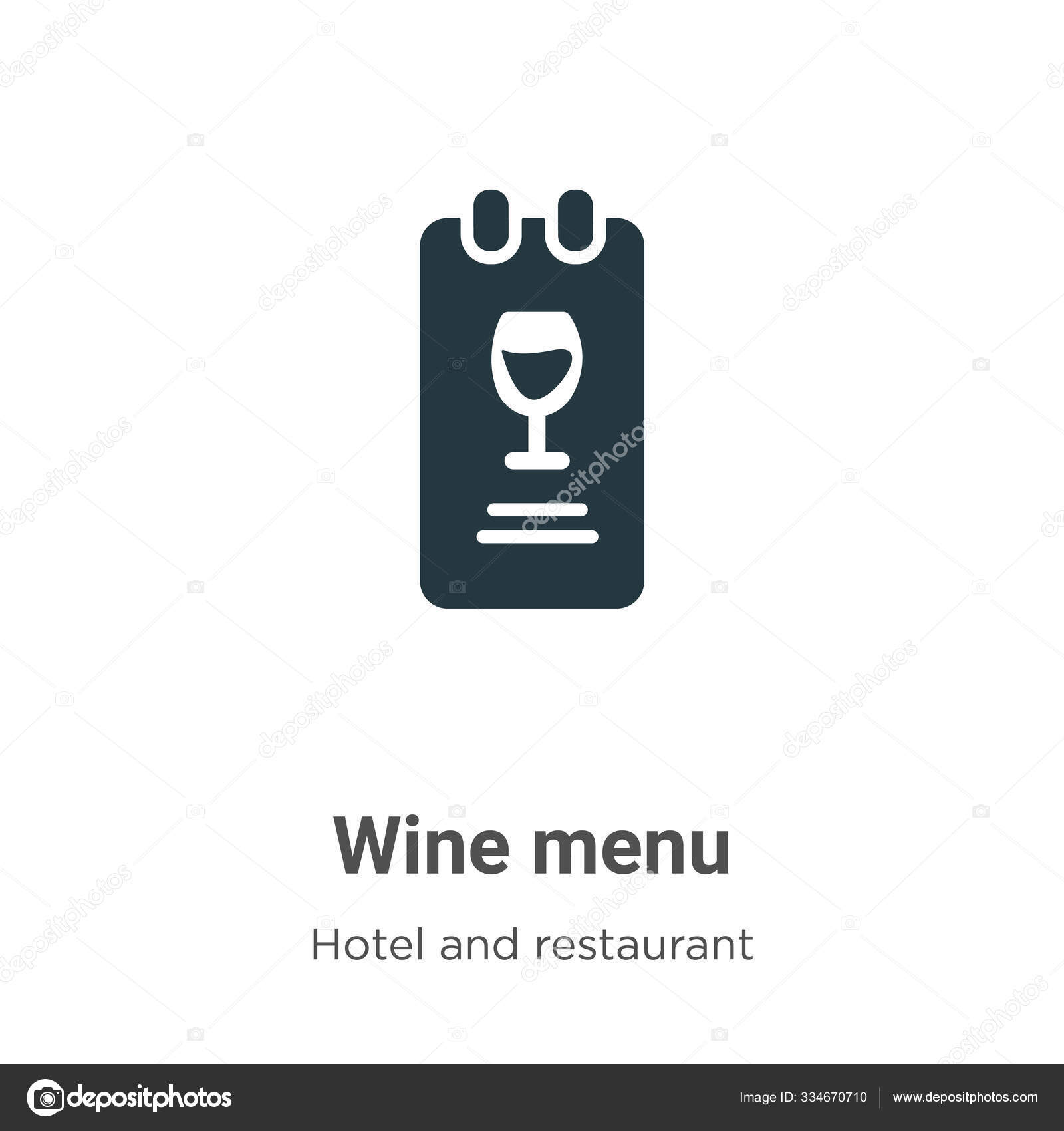 Wine Menu Vector Icon White Background Flat Vector Wine Menu Stock ...