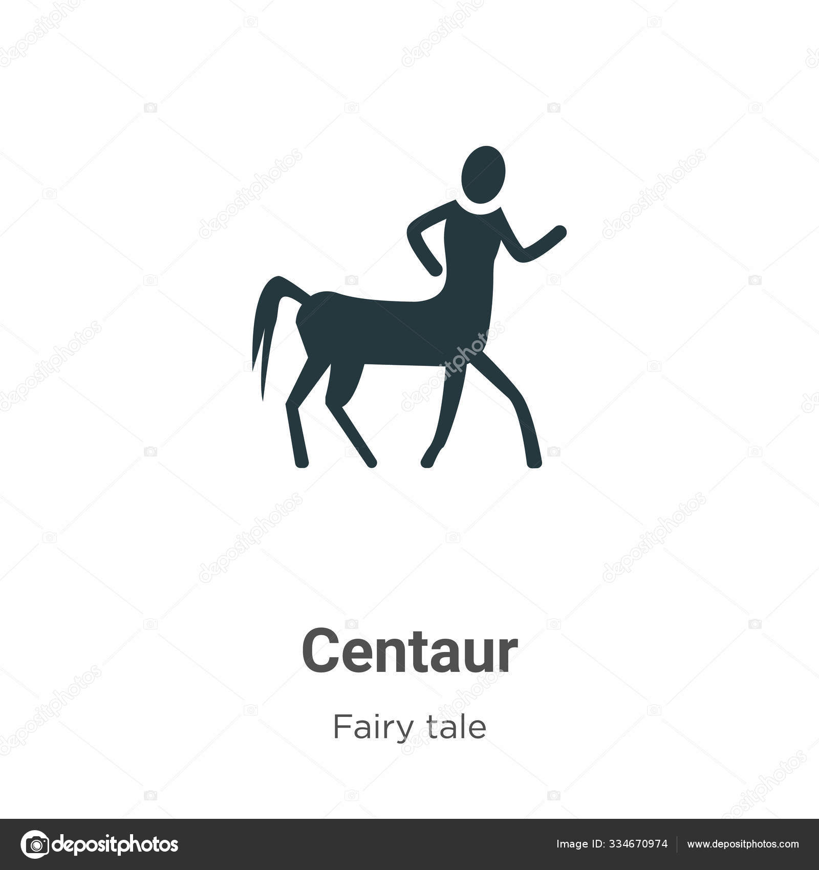 Centaur Vector Icon White Background Flat Vector Centaur Icon Symbol ...