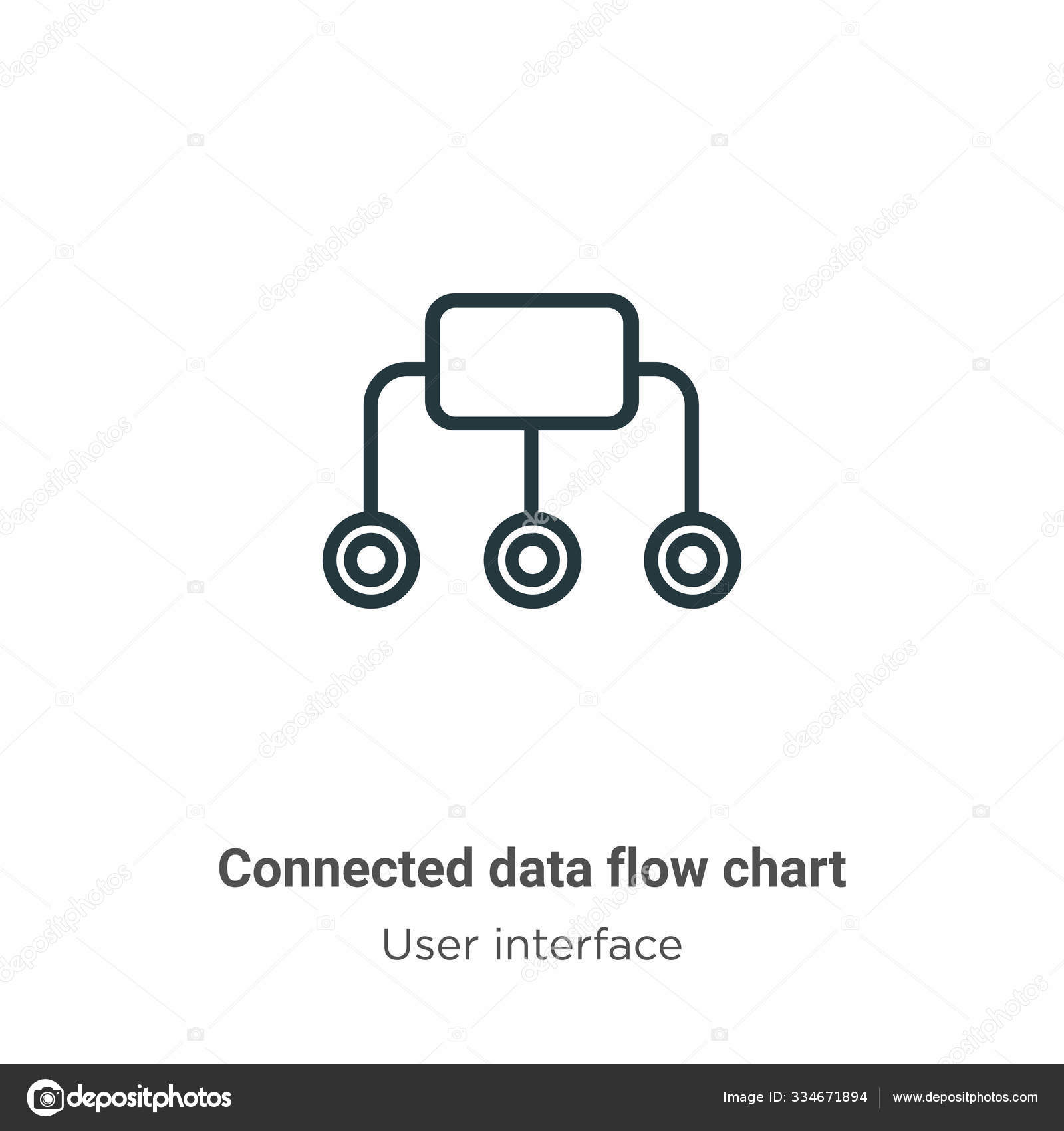 Connected Data Flow Chart Outline Vector Icon Thin Line Black Stock ... Connected Data Flow Chart Outline Vector Icon Thin Line Black Stock ...