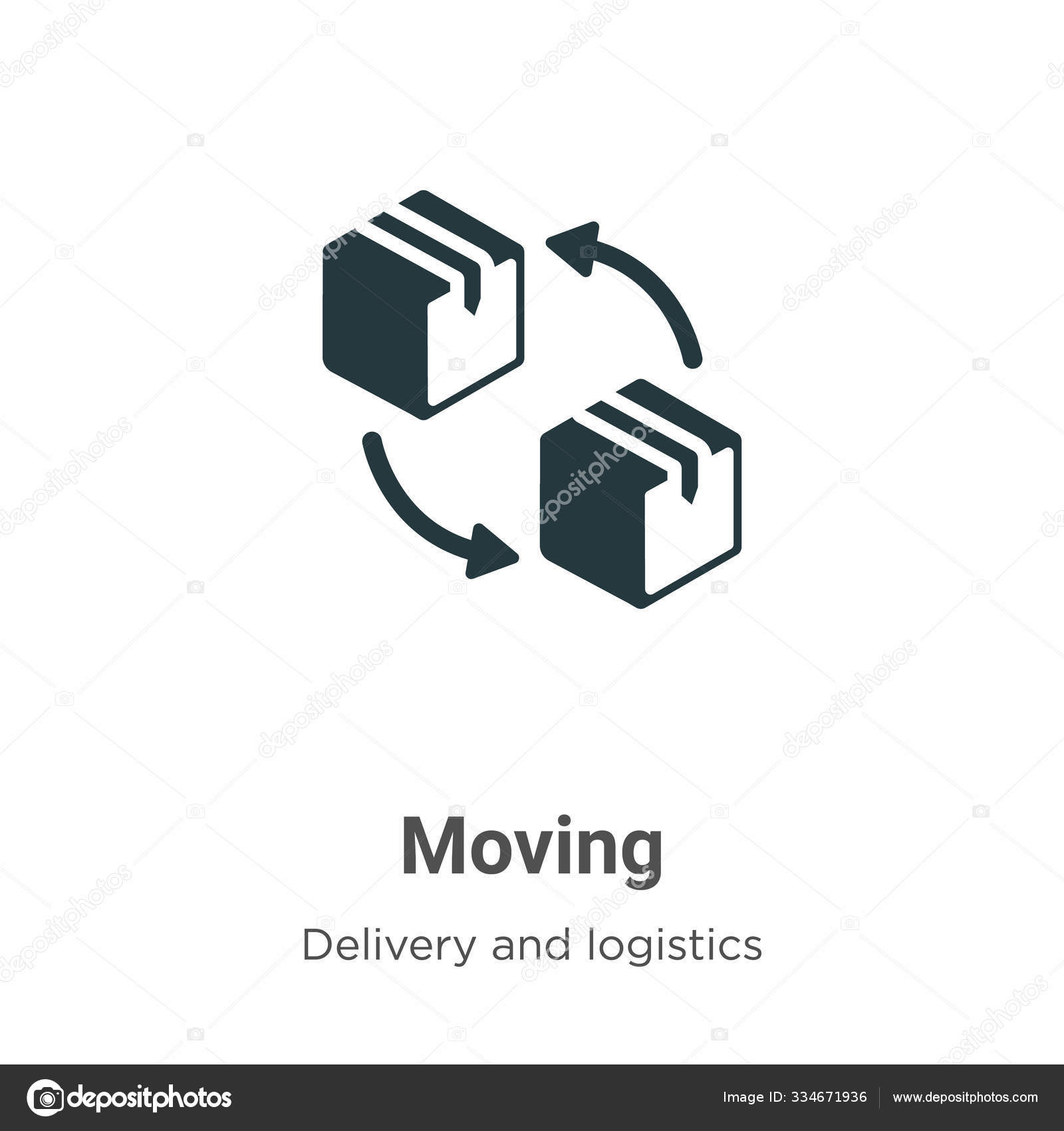 Moving Vector Icon White Background Flat Vector Moving Icon Symbol ...