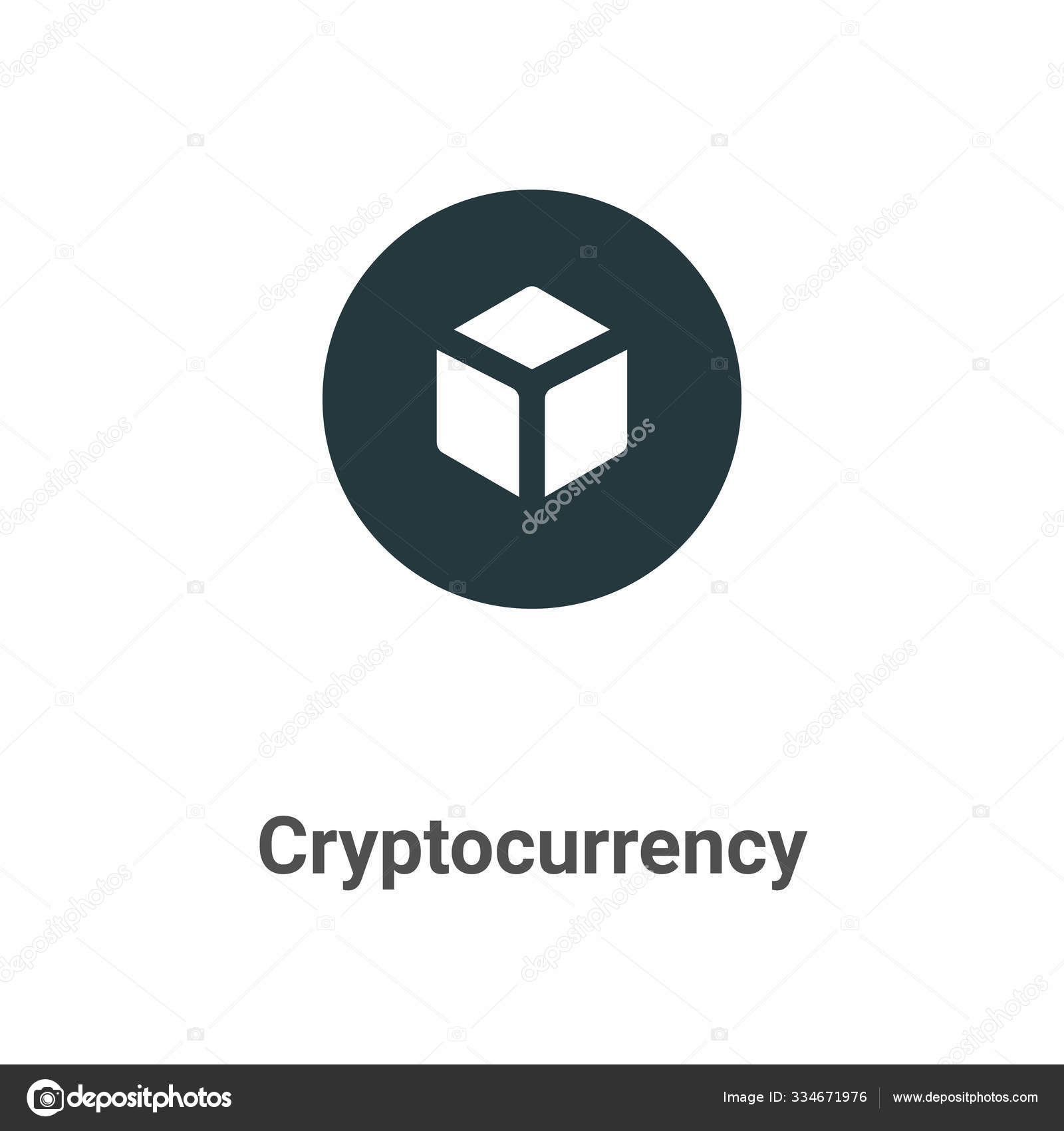 Cryptocurrency Vector Icon White Background Flat Vector Cryptocurrency ...