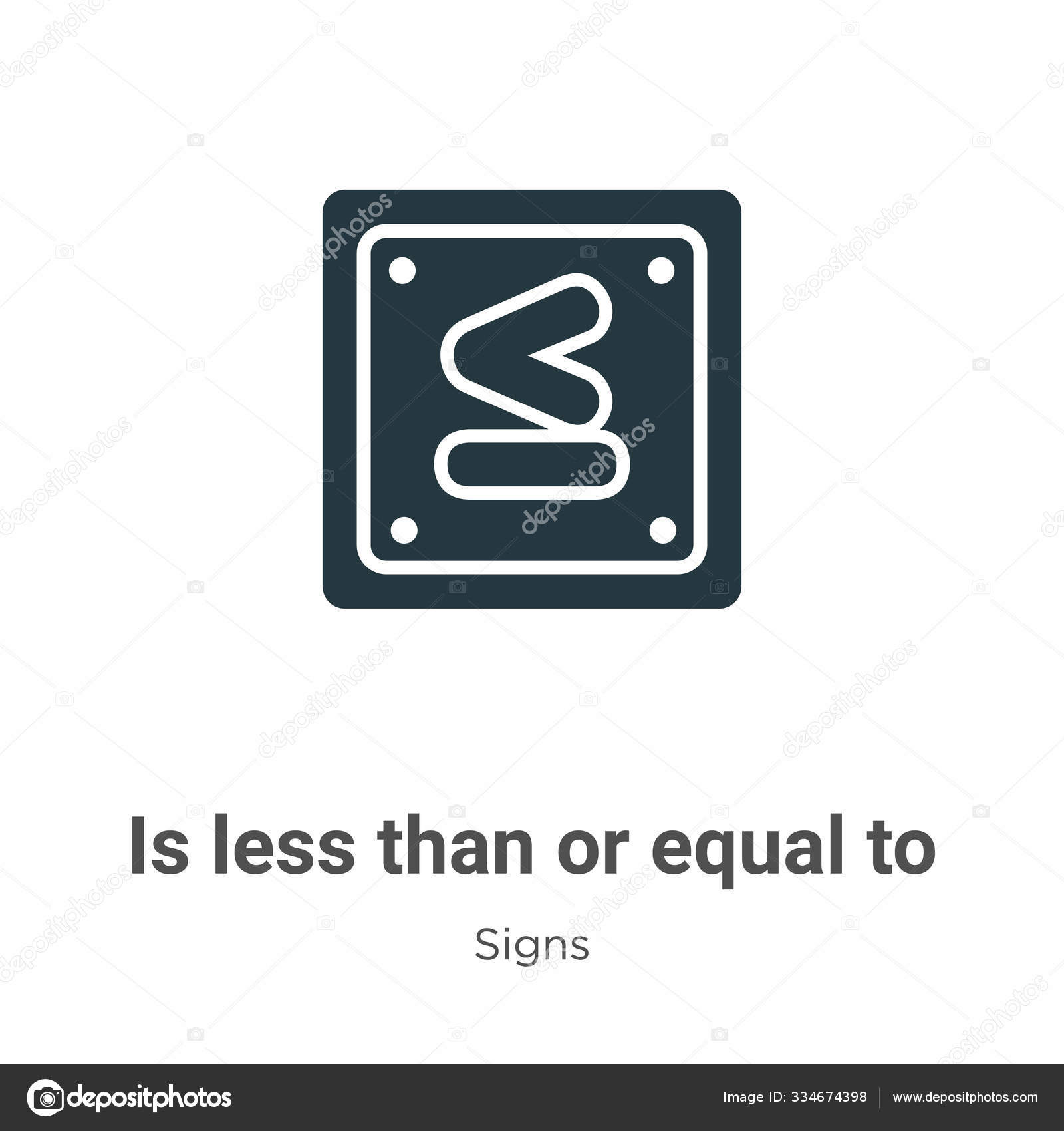 Less Equal Vector Icon White Background Flat Vector Less Equal Stock ...