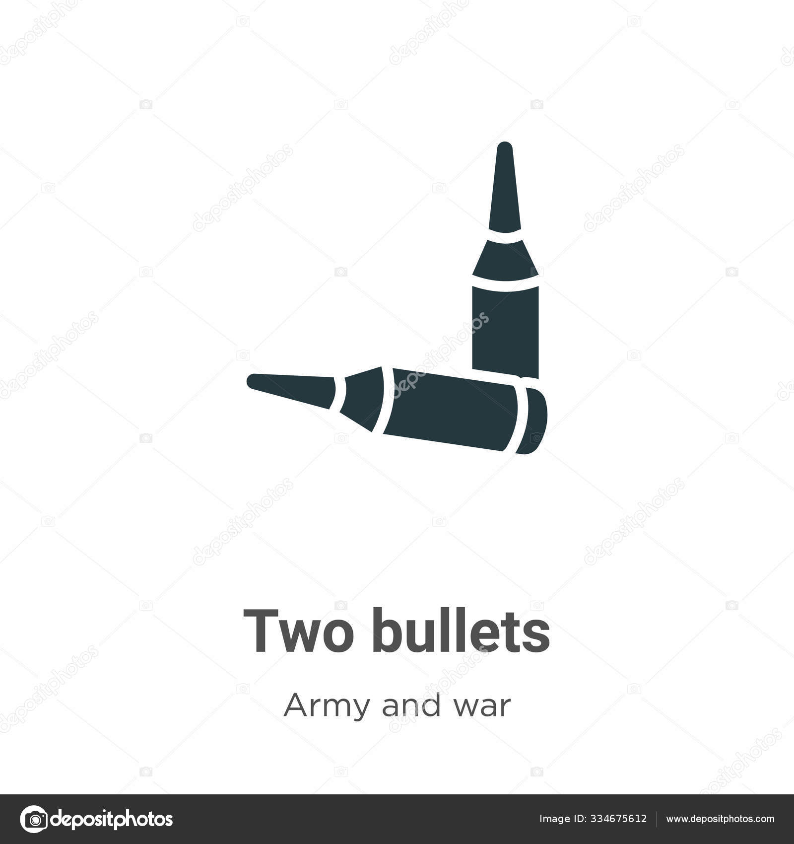 Two Bullets Vector Icon White Background Flat Vector Two Bullets Stock ...