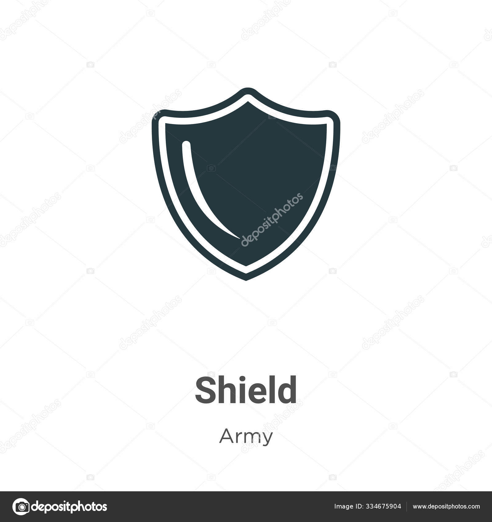 Shield Vector Icon White Background Flat Vector Shield Icon Symbol ...