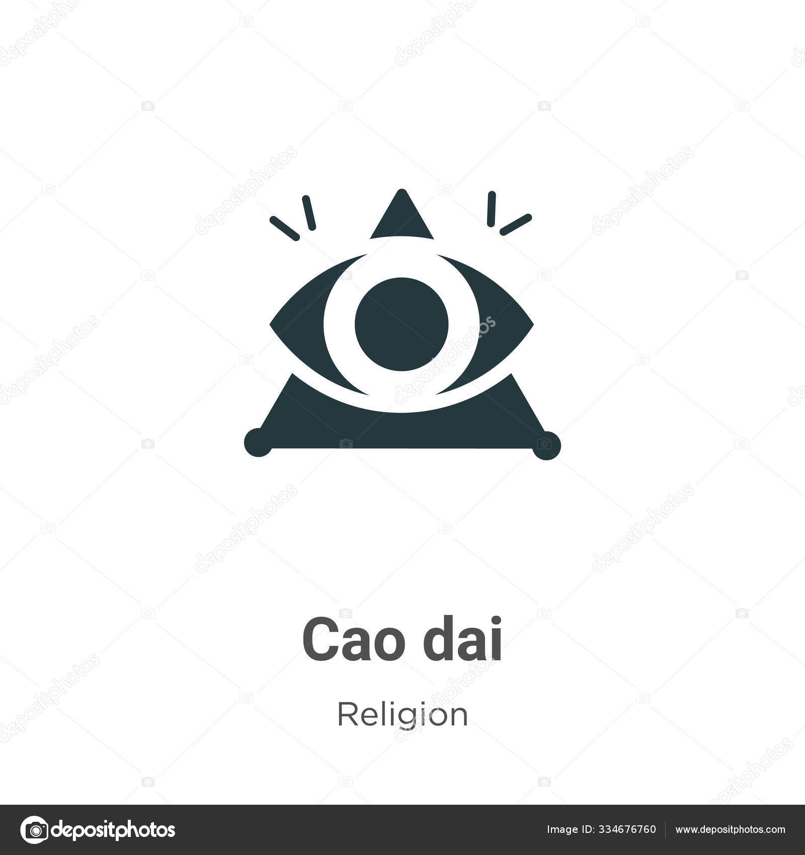 Icono Vectorial Cao Dai Sobre Fondo Blanco Señal Icono Vectorial Vector ...