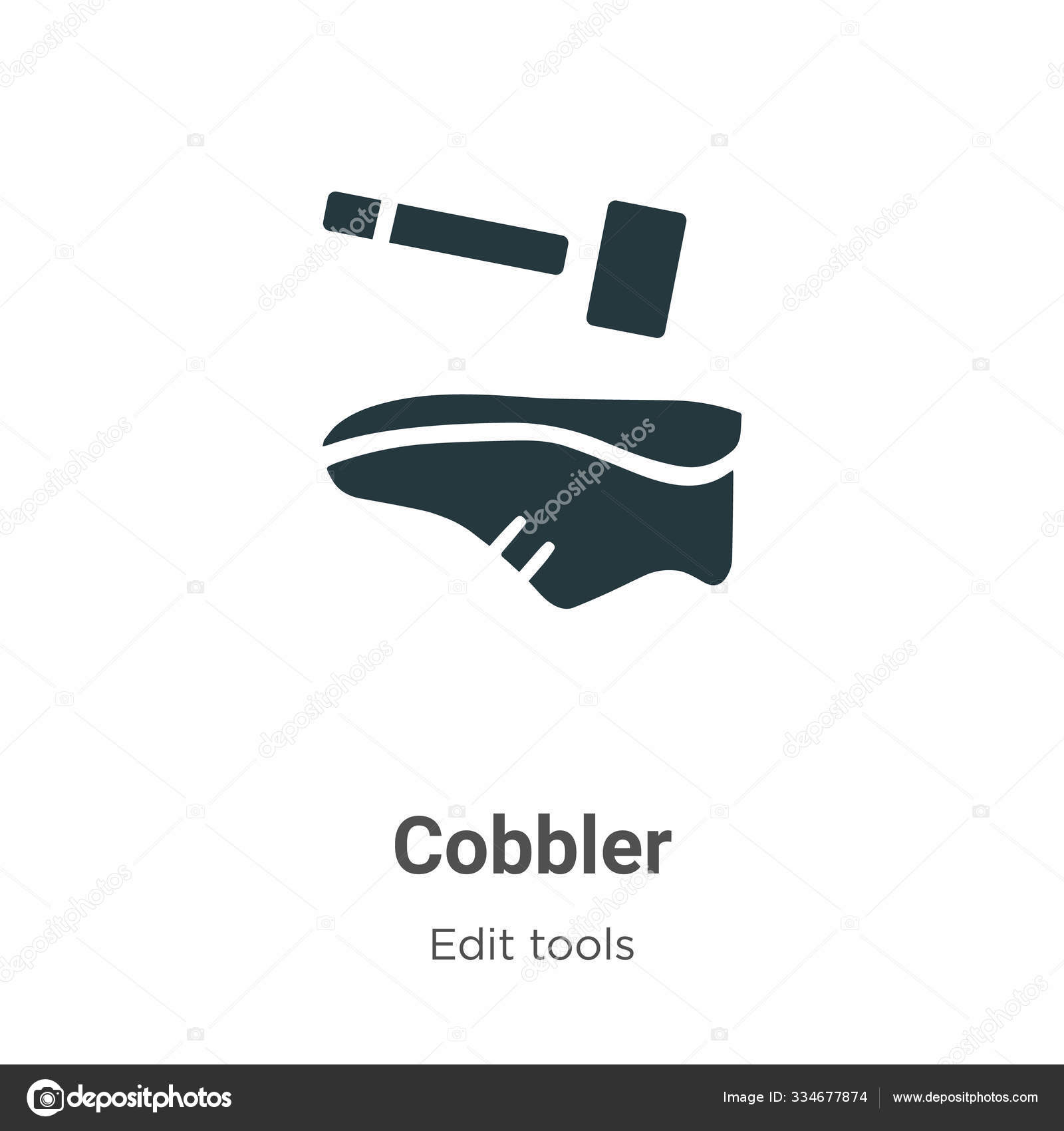 Cobbler Vector Icon White Background Flat Vector Cobbler Icon Symbol ...