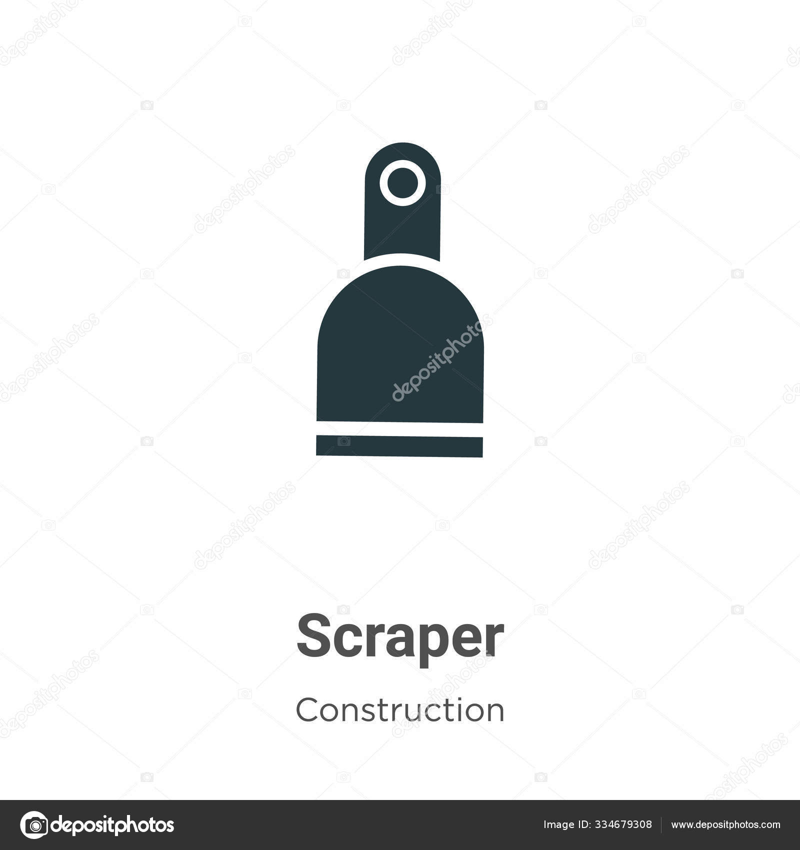 Scraper Vector Icon White Background Flat Vector Scraper Icon Symbol ...