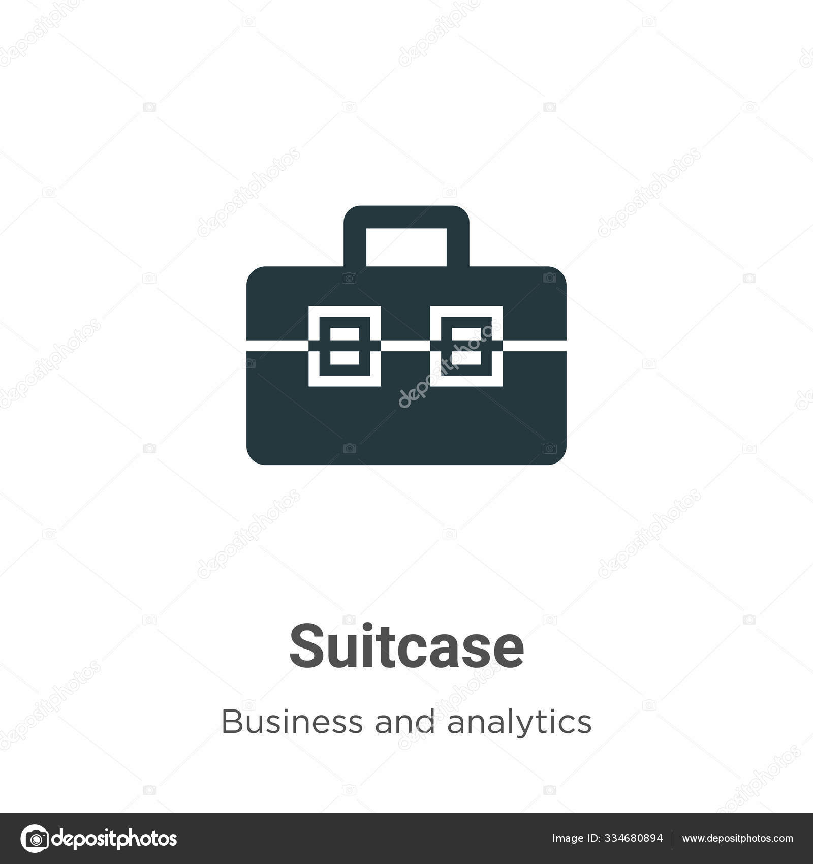 Suitcase Vector Icon White Background Flat Vector Suitcase Icon Symbol ...