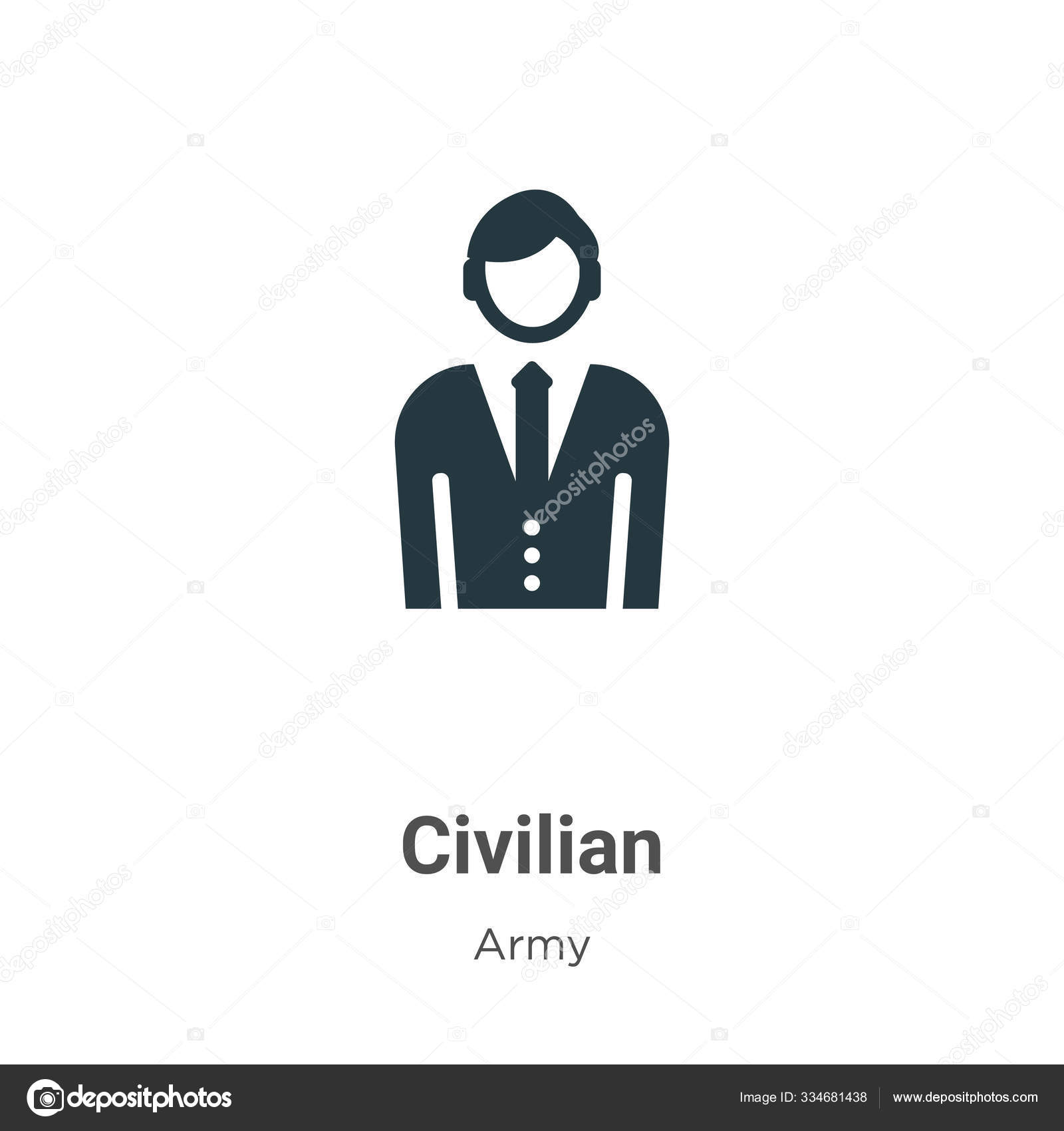 Civilian Vector Icon White Background Flat Vector Civilian Icon Symbol ...