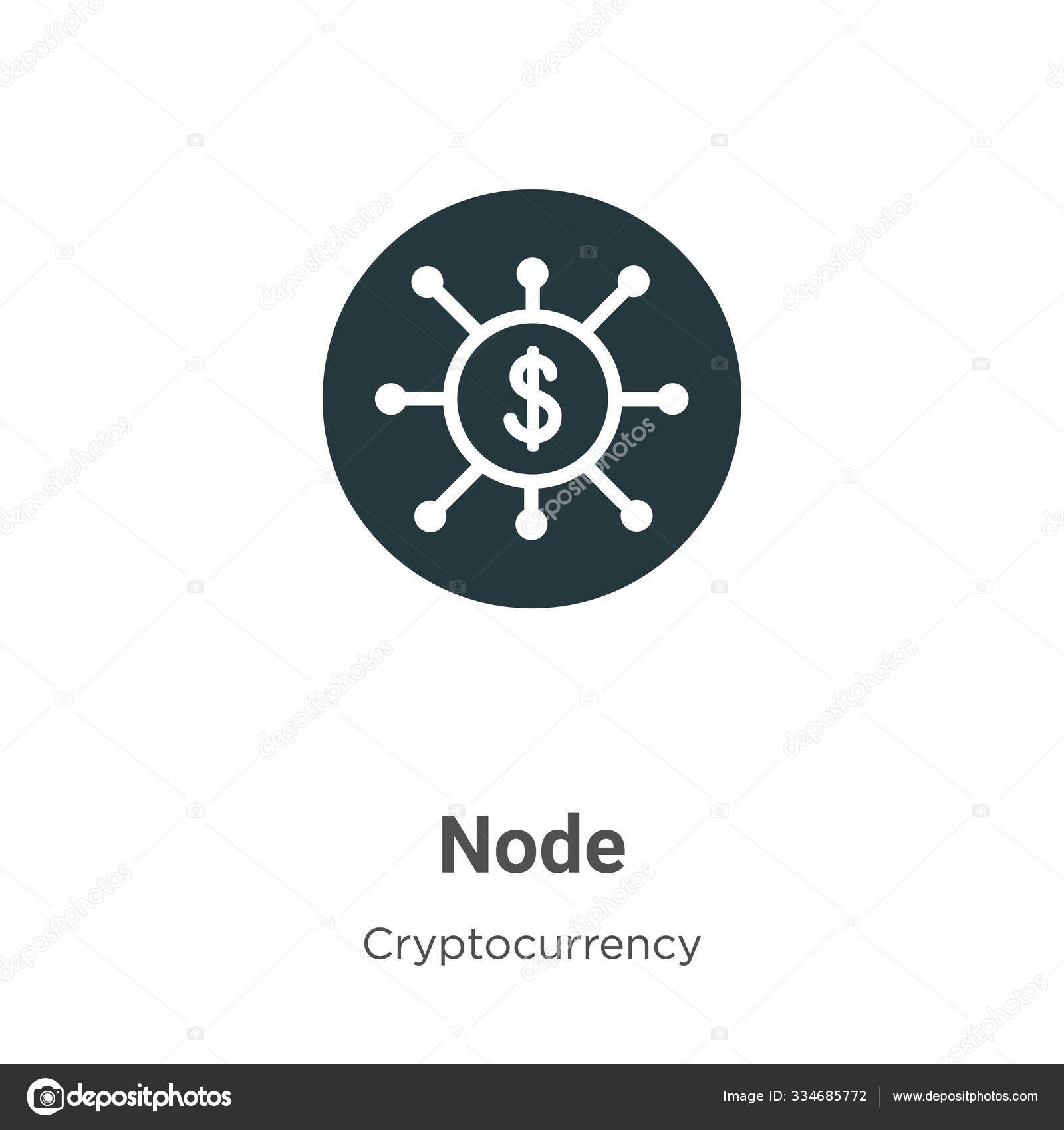 Node Vector Icon White Background Flat Vector Node Icon Symbol Stock Vector Image by ©Digital ...