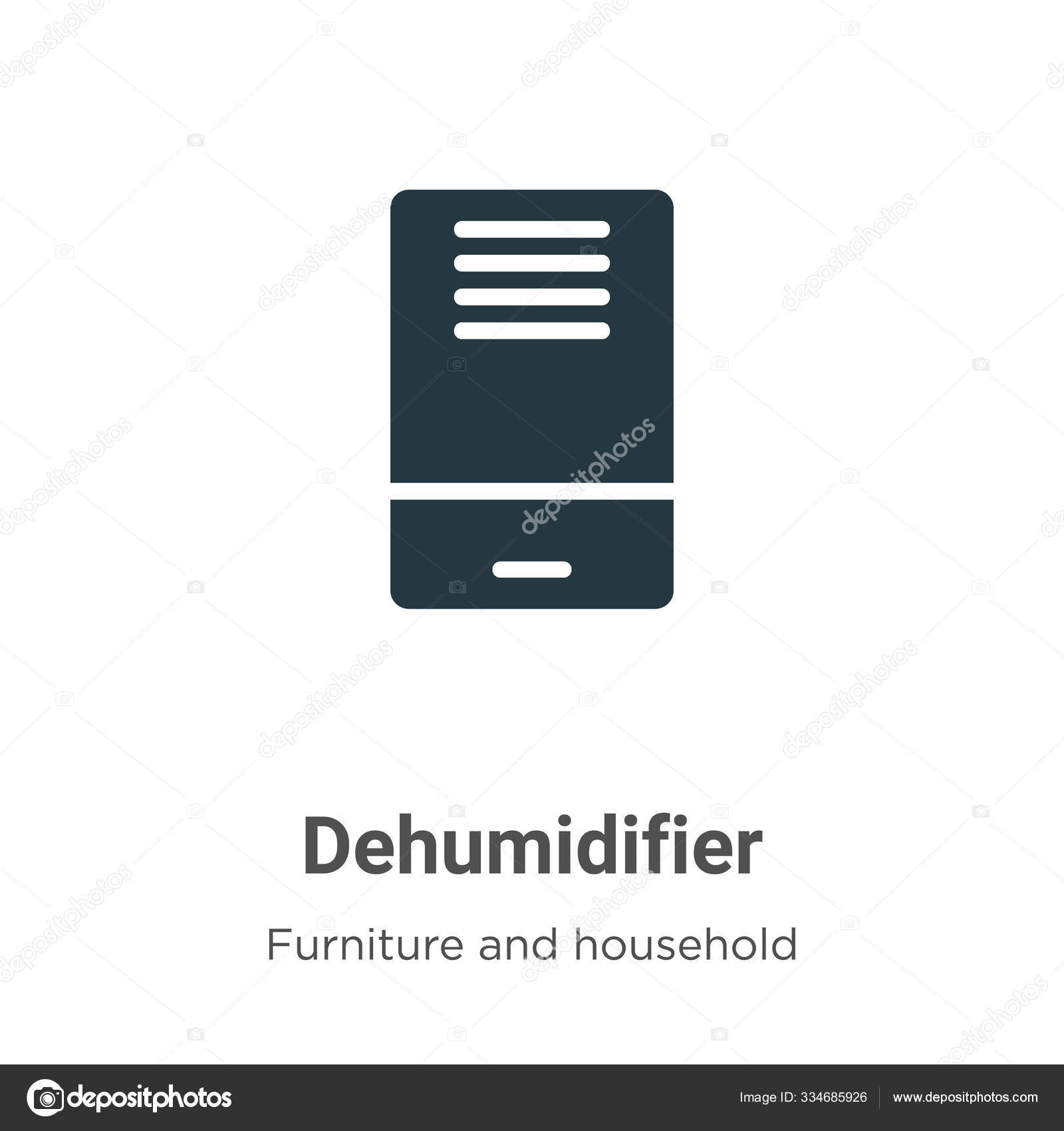 Dehumidifier Vector Icon White Background Flat Vector Dehumidifier Icon ...