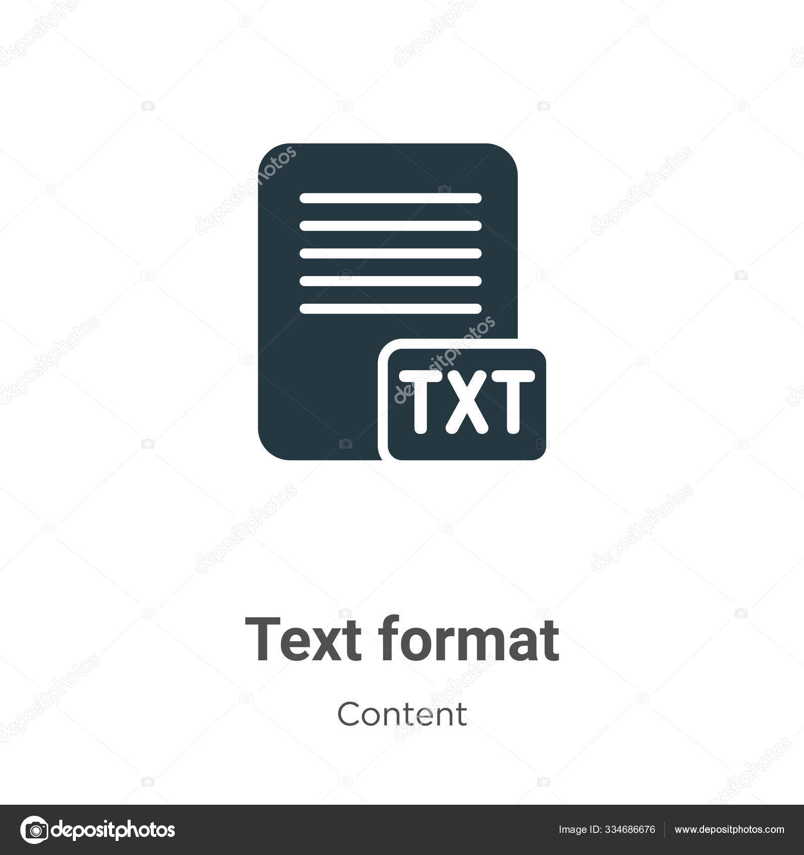 Text Format Vector Icon White Background Flat Vector Text Format Stock ...
