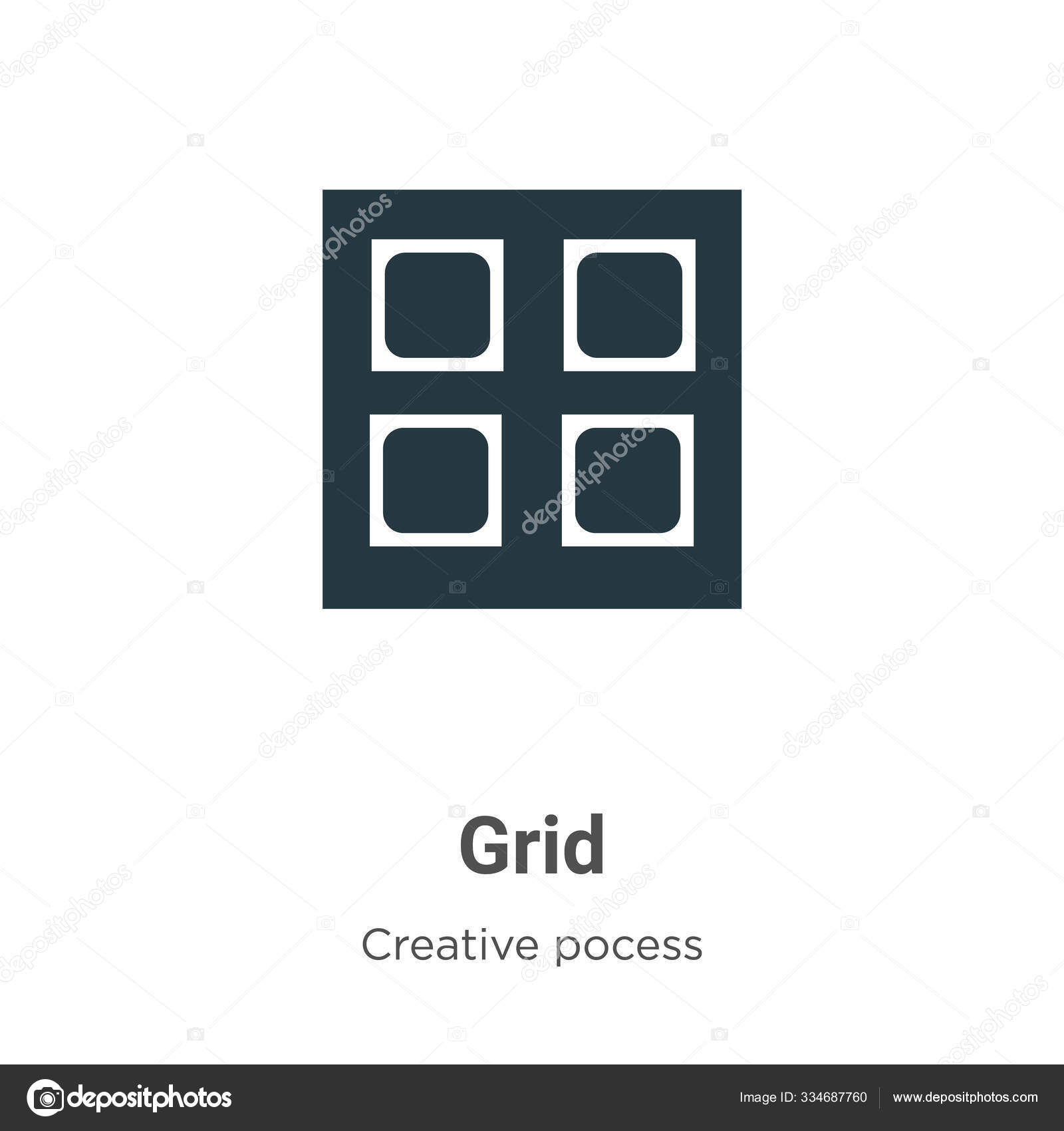 Grid Vector Icon White Background Flat Vector Grid Icon Symbol Stock ...