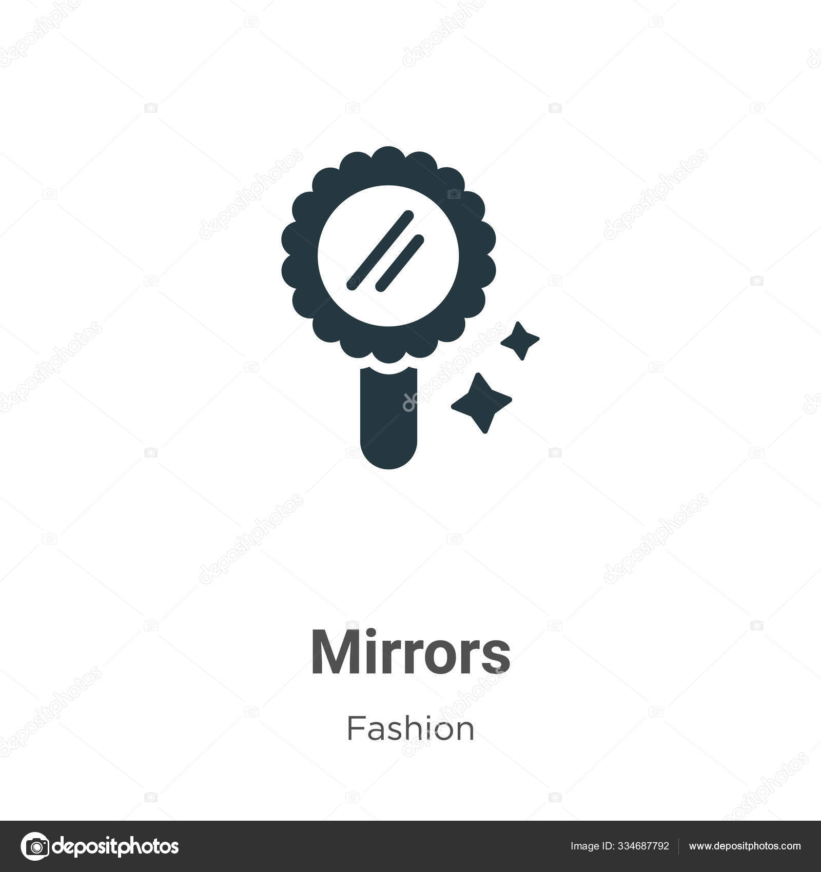 Mirrors Vector Icon White Background Flat Vector Mirrors Icon Symbol ...