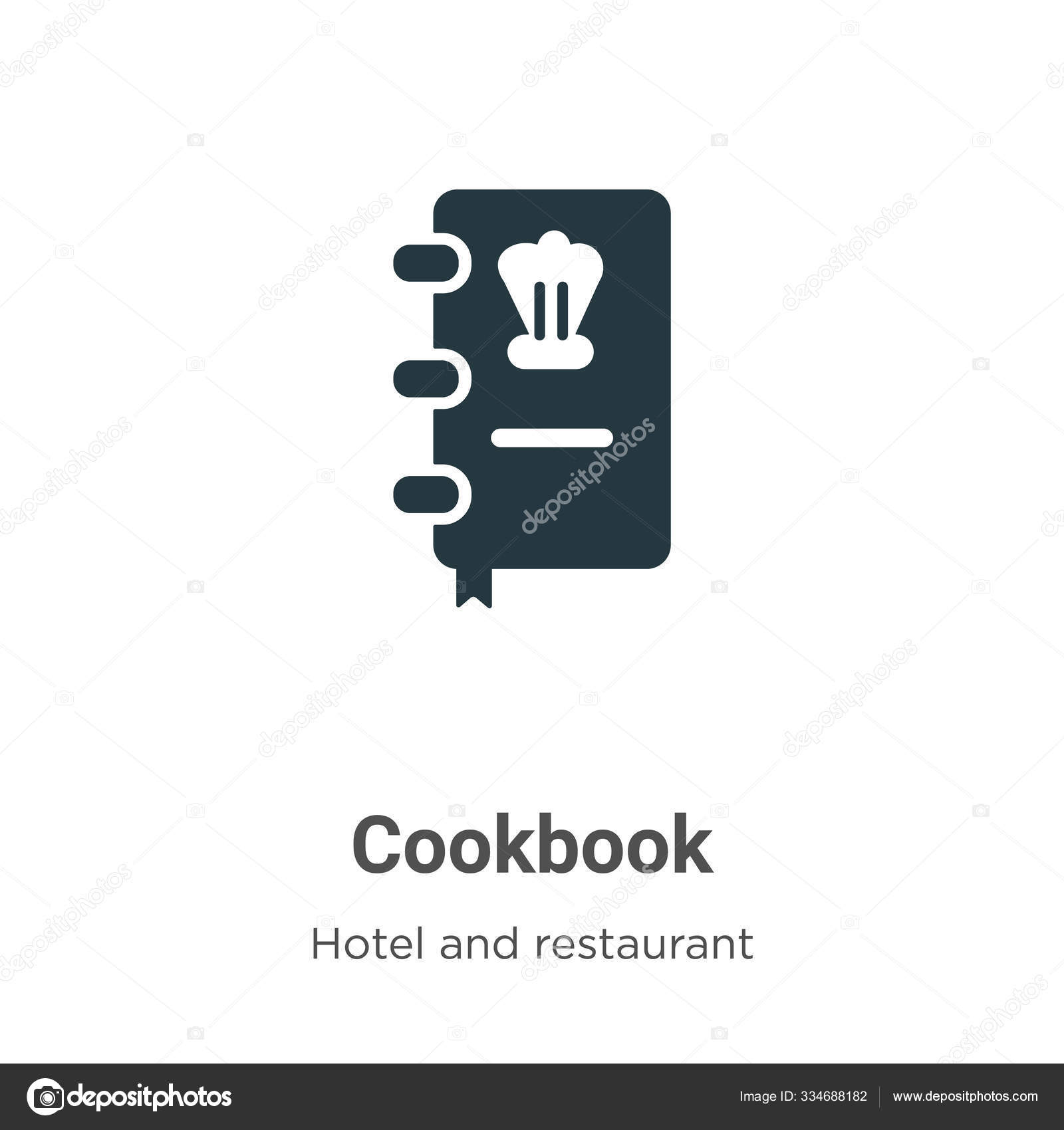 Cookbook Vector Icon White Background Flat Vector Cookbook Icon Symbol ...