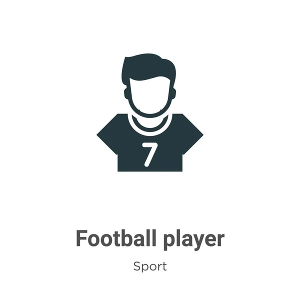 icono vectorial del futbolista sobre fondo blanco. Signo de icono del ...