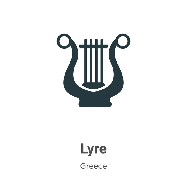 Golden lyre / music theme icon.Harp logo.Lira musical instrument ...