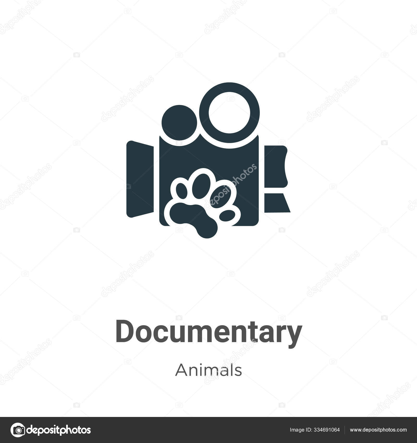 Documentary Vector Icon White Background Flat Vector Documentary Icon ...
