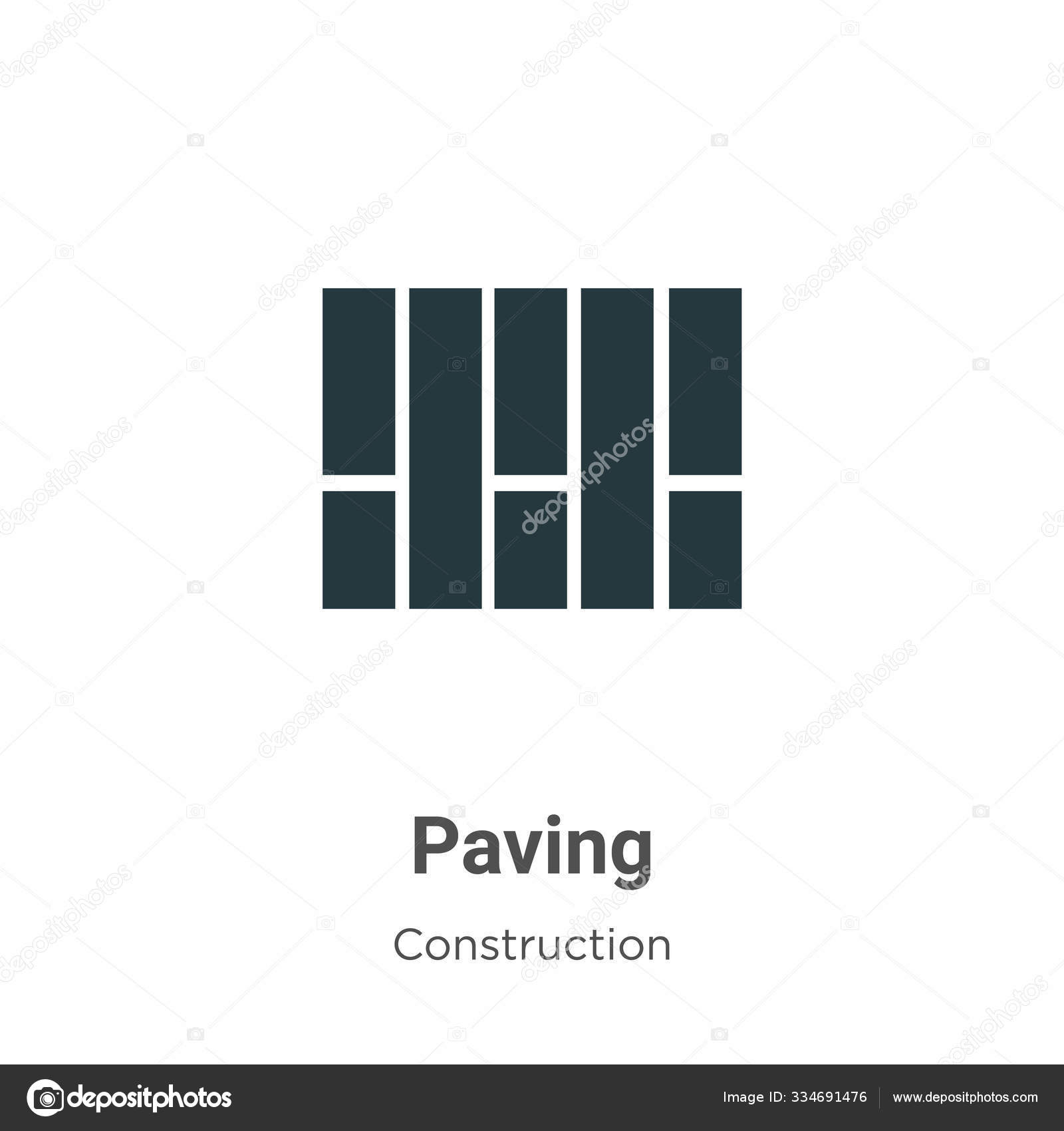 Paving Vector Icon White Background Flat Vector Paving Icon Symbol ...