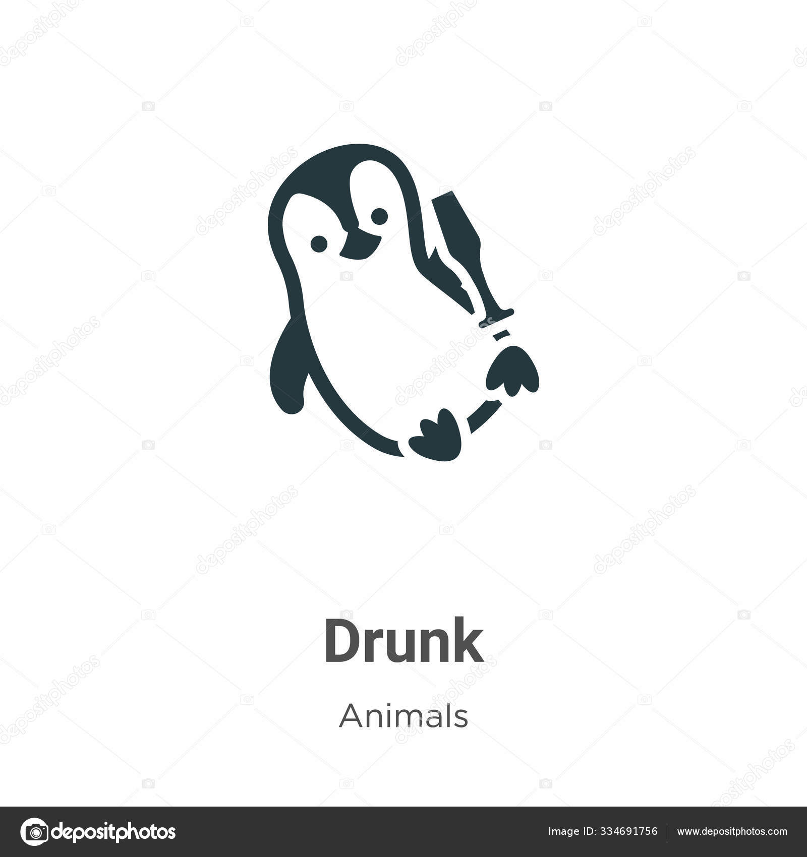 Drunk Vector Icon White Background Flat Vector Drunk Icon Symbol Stock ...